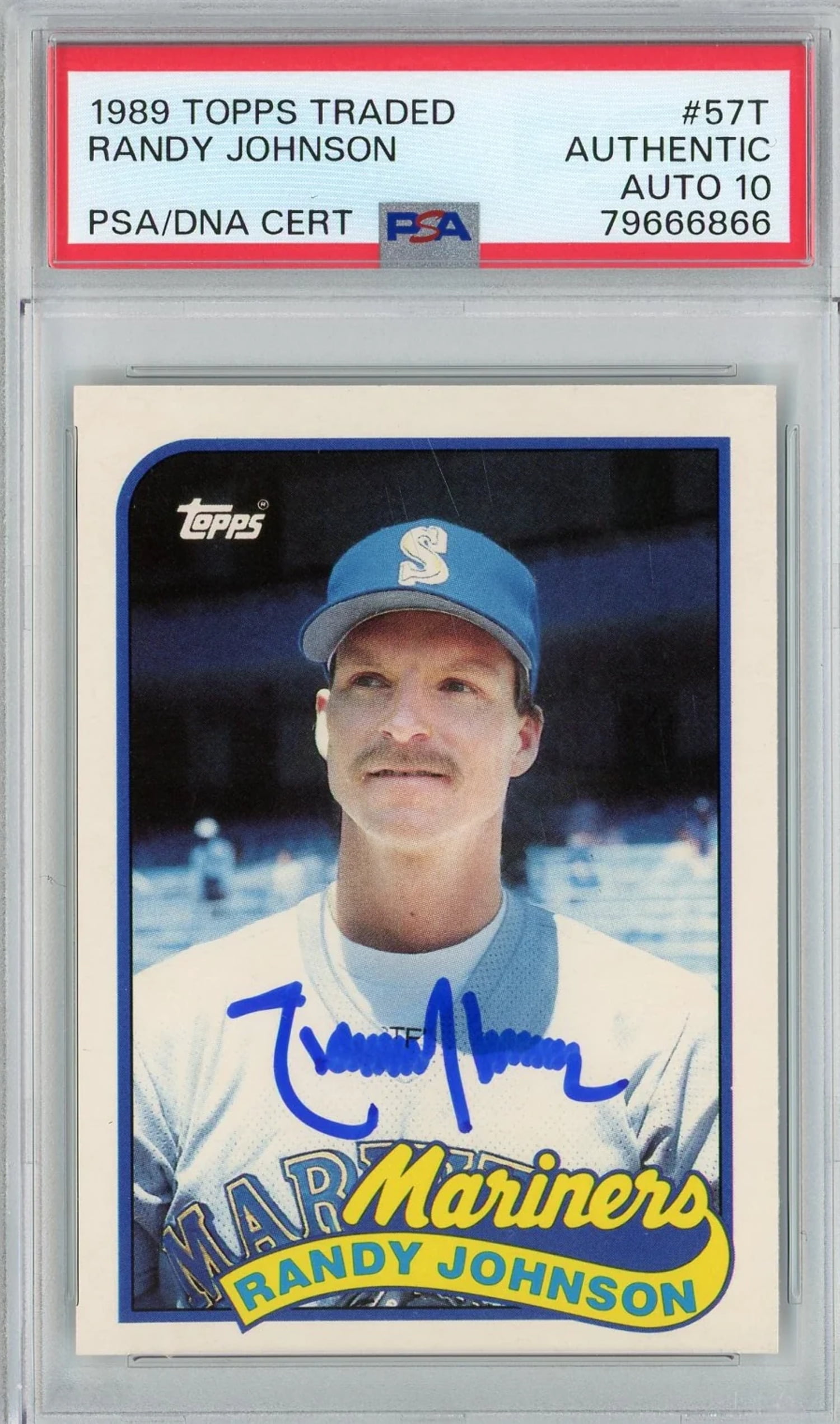 Graded 1989 Topps Traded Randy Johnson #57T Rookie RC Baseball Card PSA ...