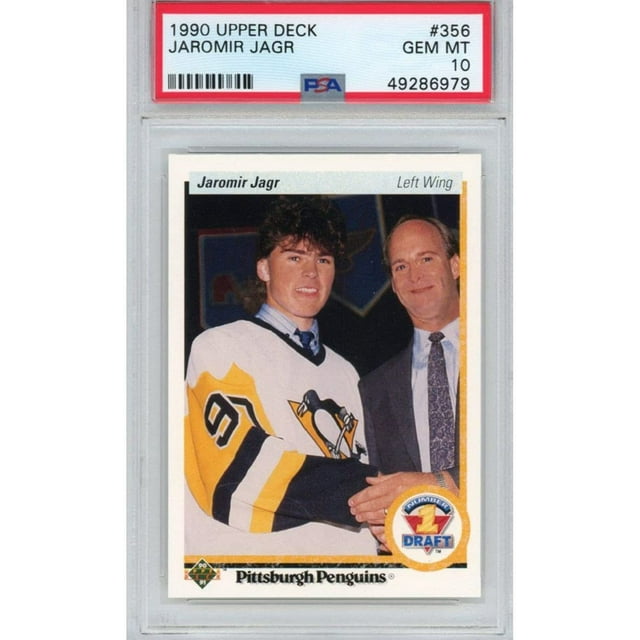 Graded 1990-91 Upper Deck UD Jaromir Jagr #356 Rookie RC Hockey Card ...