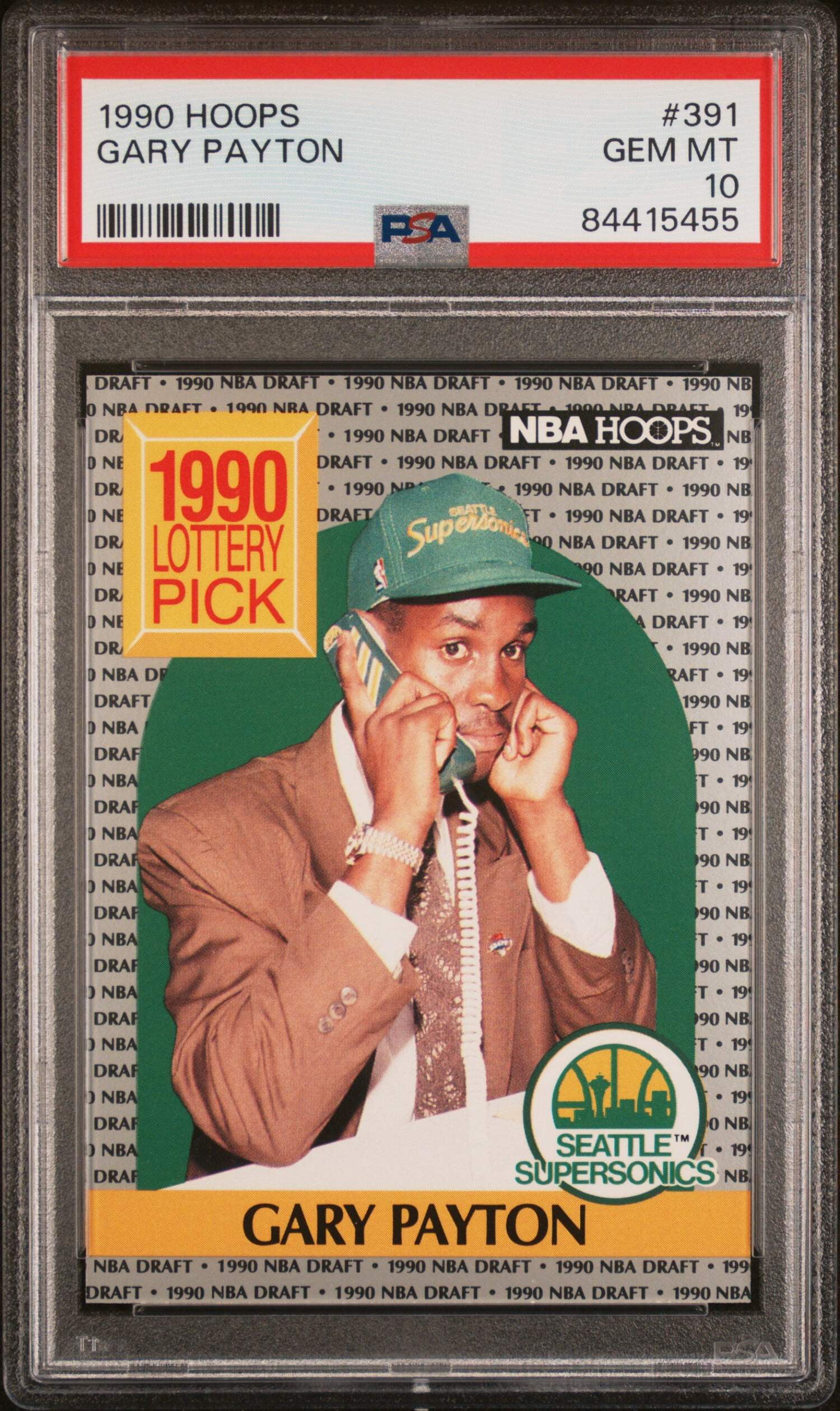Graded 1990 Hoops Gary Payton #391 Rookie RC Basketball Card PSA 10 Gem ...