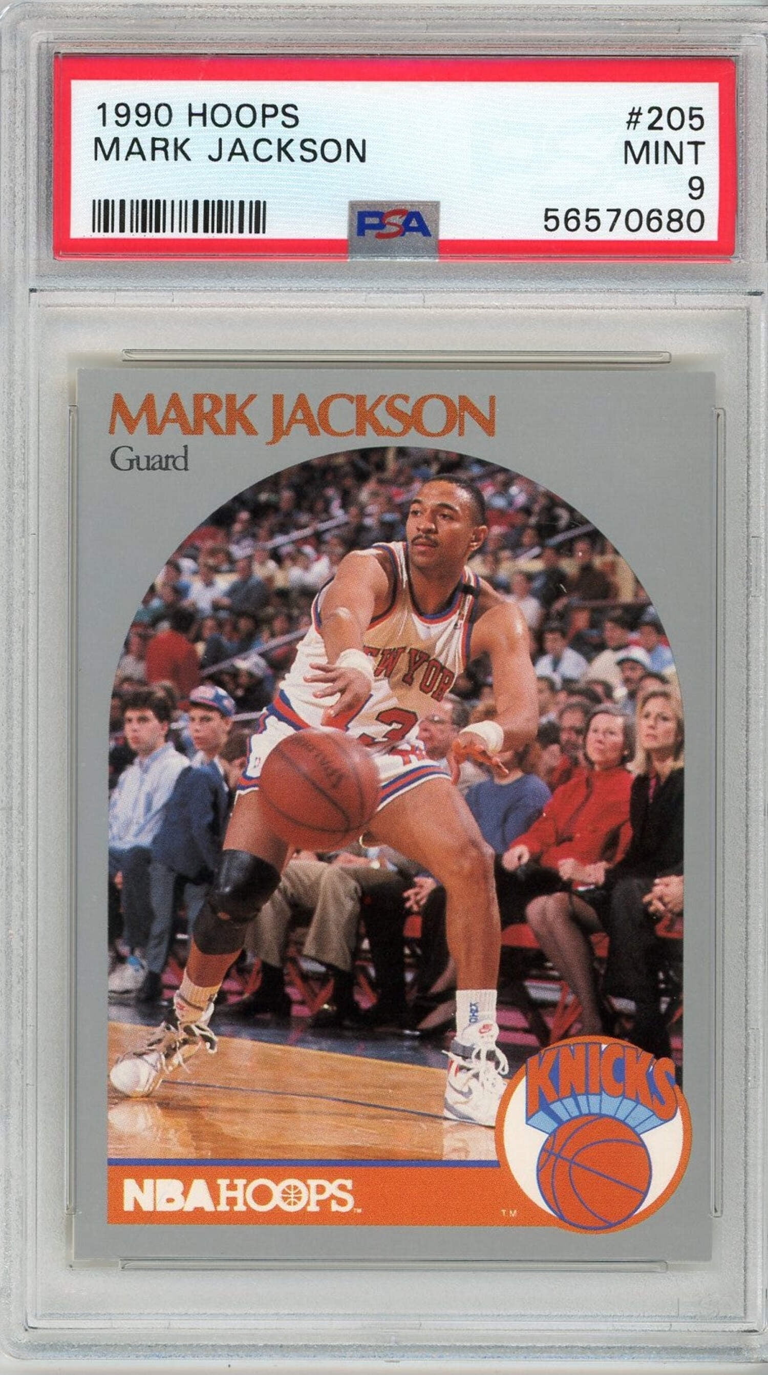 Graded 1990 Hoops Mark Jackson #205 Basketball Card PSA 9 Mint ...
