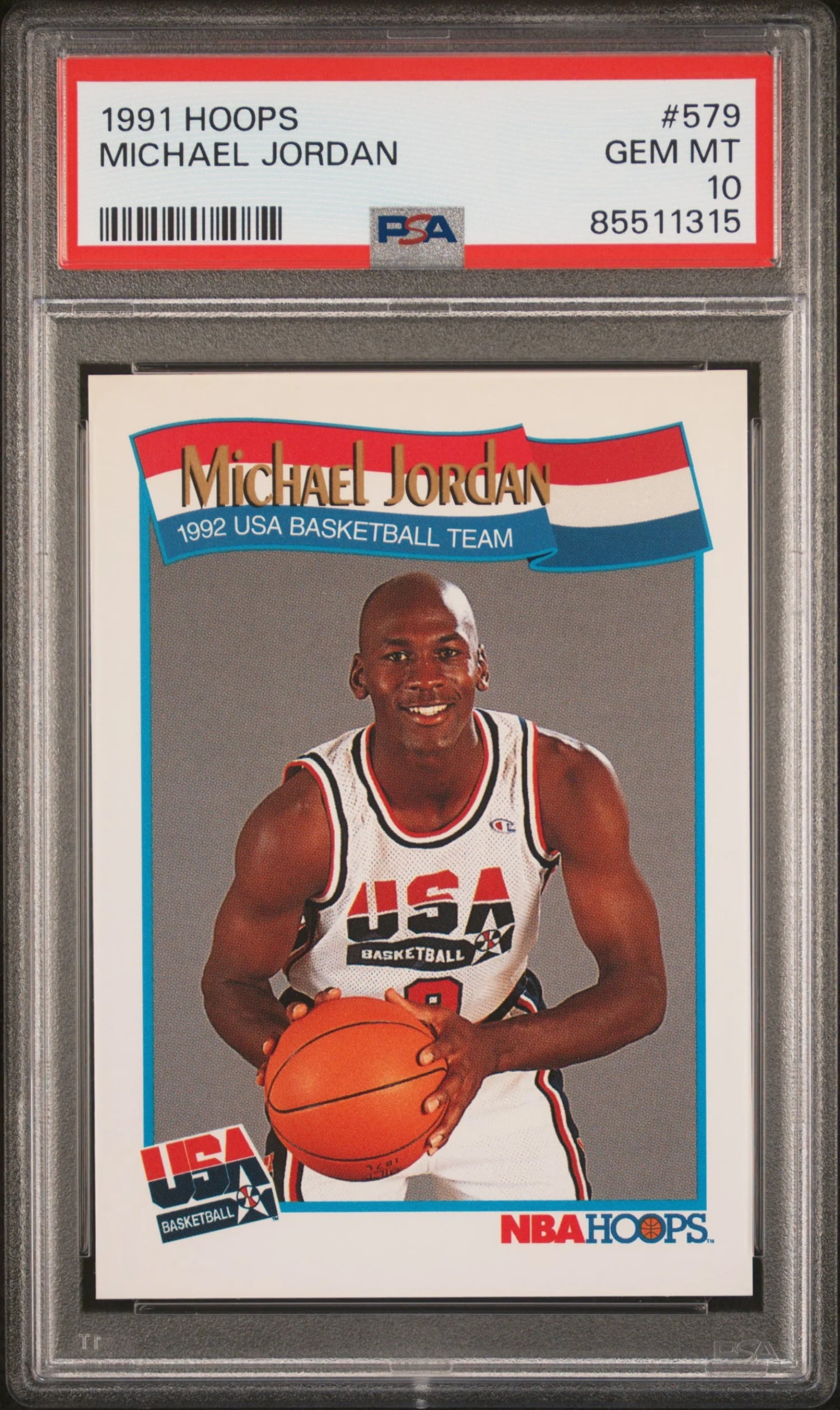 Graded 1991 Hoops Michael Jordan #579 USA Dream Team Basketball Card ...