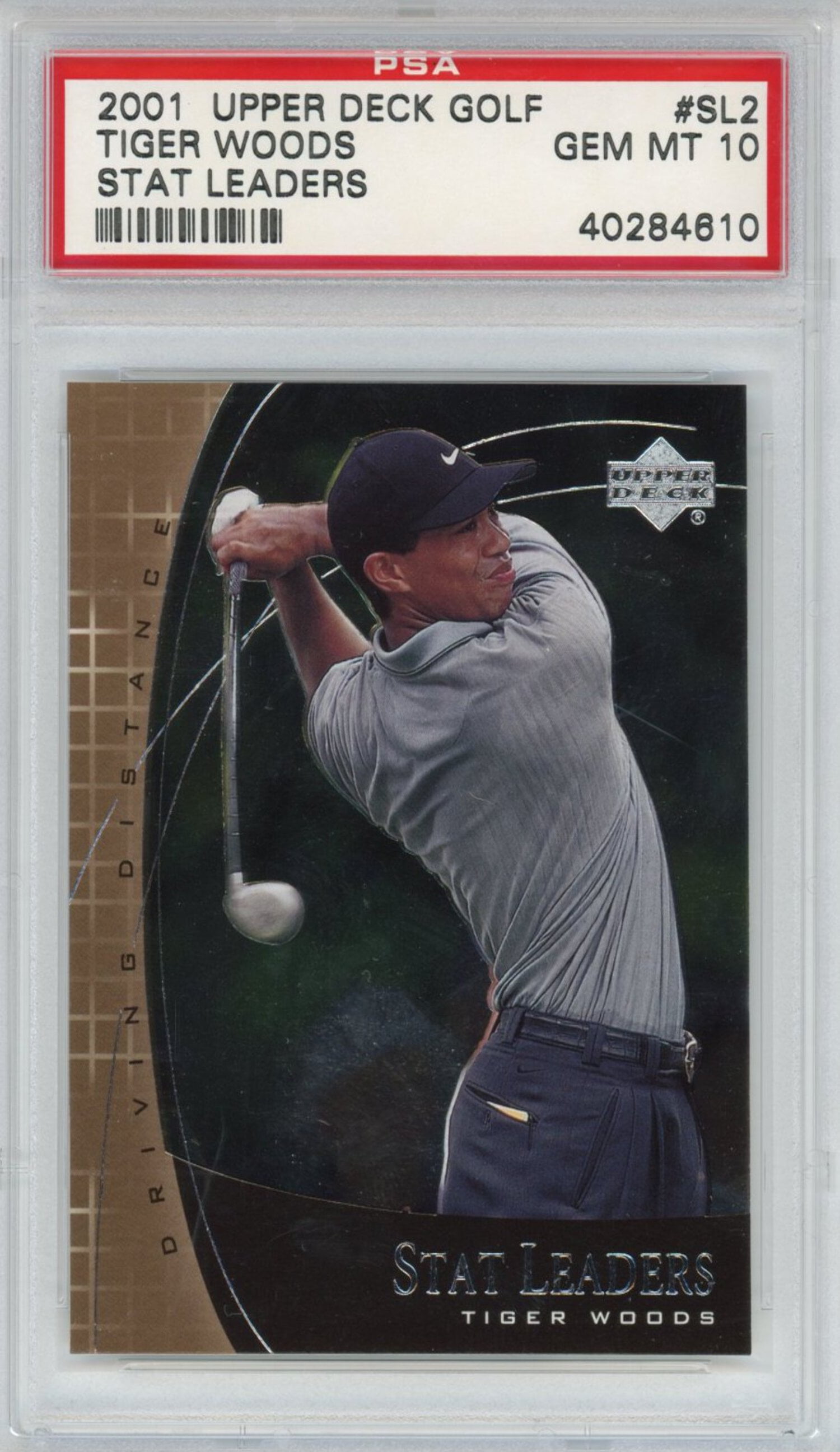Upper Deck 2001 UD Golf Trading Game, Tiger Woods #SL2 Stat Leaders ...