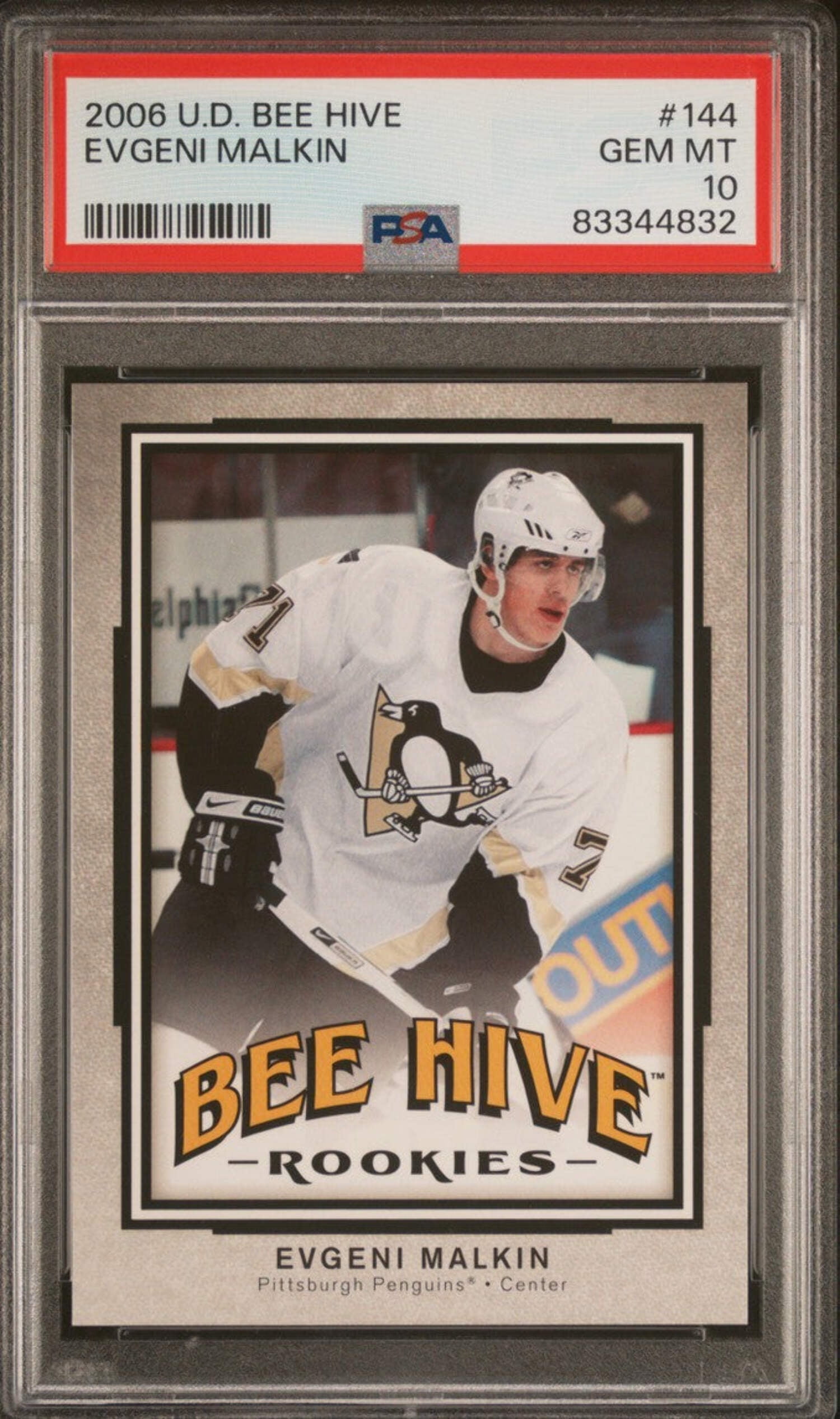 Graded 2006 Upper Deck Bee Hive Evgeni Malkin #144 Rookie RC Hockey ...