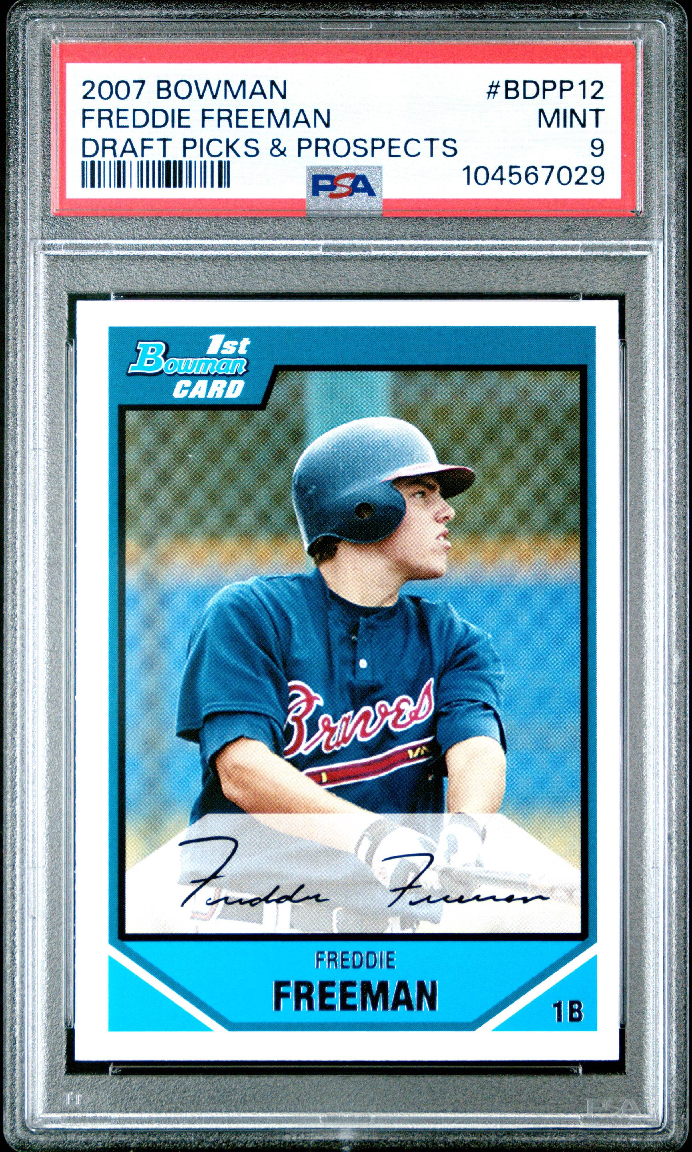 Graded 2007 Bowman Draft Picks & Prospects Freddie Freeman #BDPP12 ...