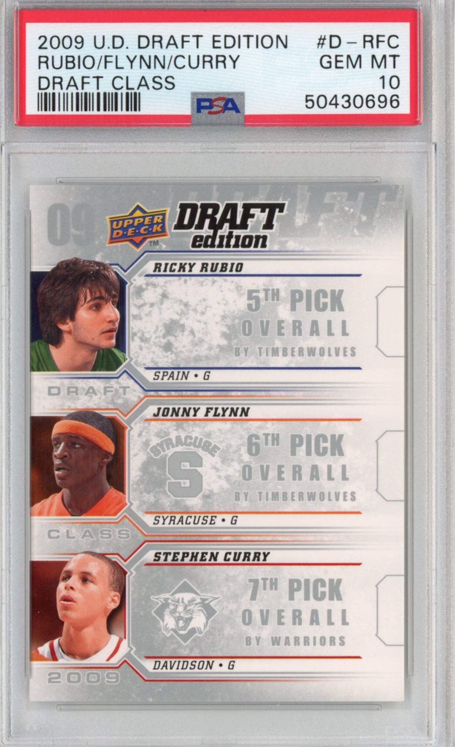 Graded 2009-10 Upper Deck UD Draft Edition Stephen Steph Curry Ricky ...