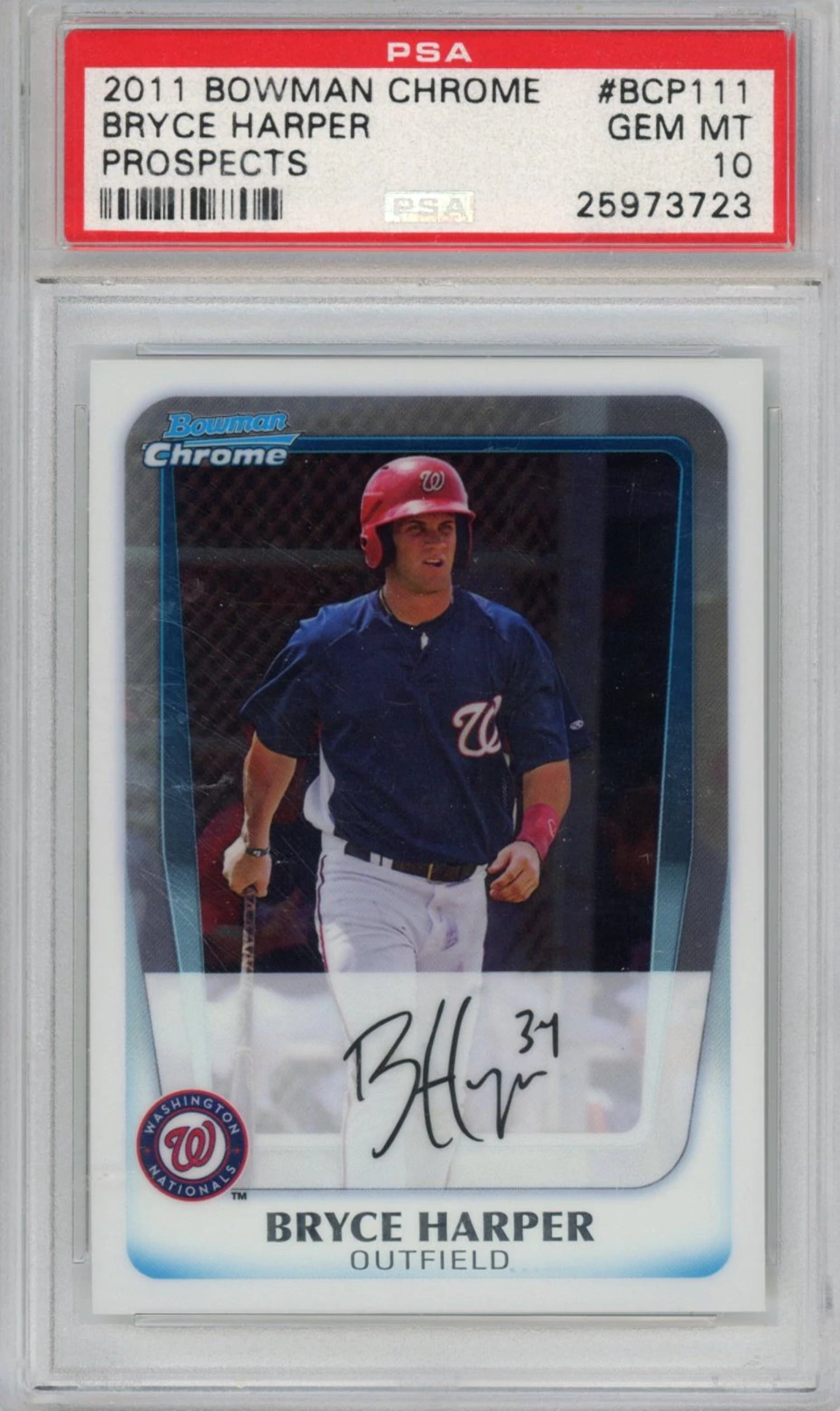 Graded 2011 Bowman Chrome Prospects Bryce Harper #BCP111 Rookie RC ...