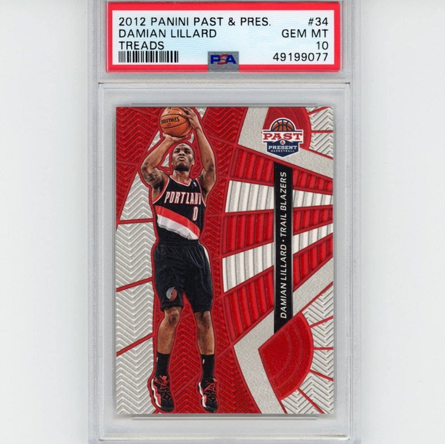Graded 2012-13 Panini Past Present Damian Lillard #34 Treads Rookie RC ...