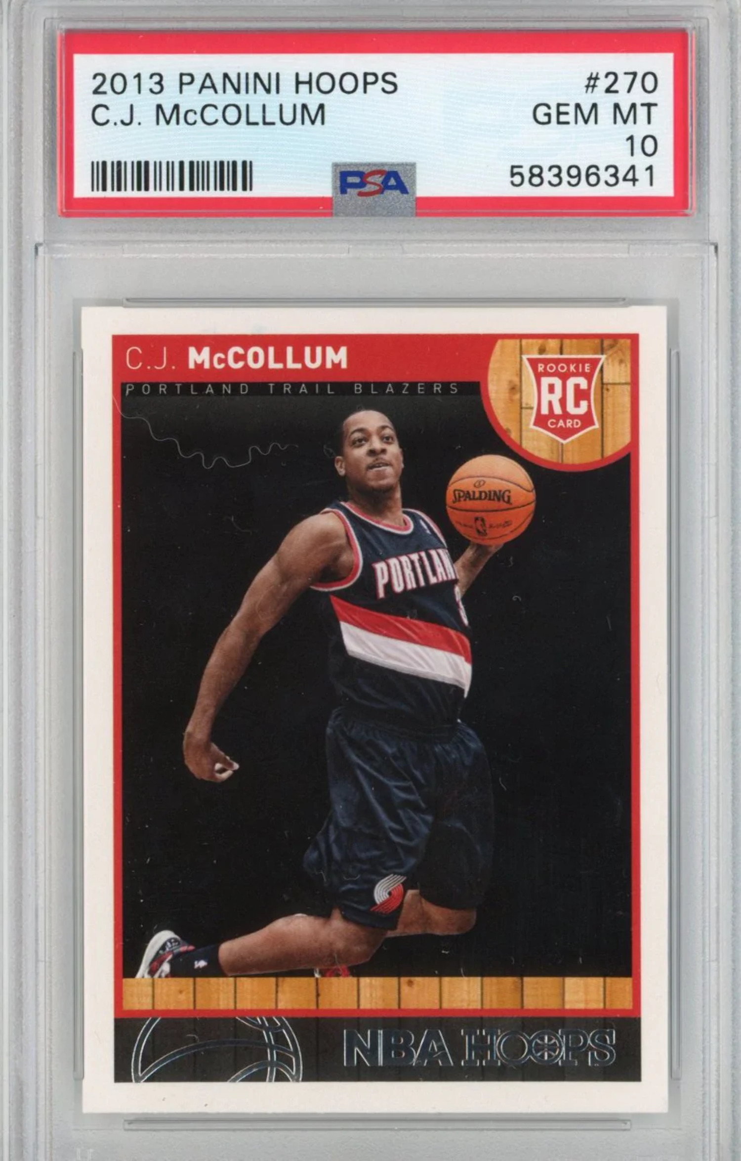 Graded 2013-14 Panini Hoops CJ C.J. McCollum #270 Rookie RC Basketball Card PSA 10 Gem Mint ...
