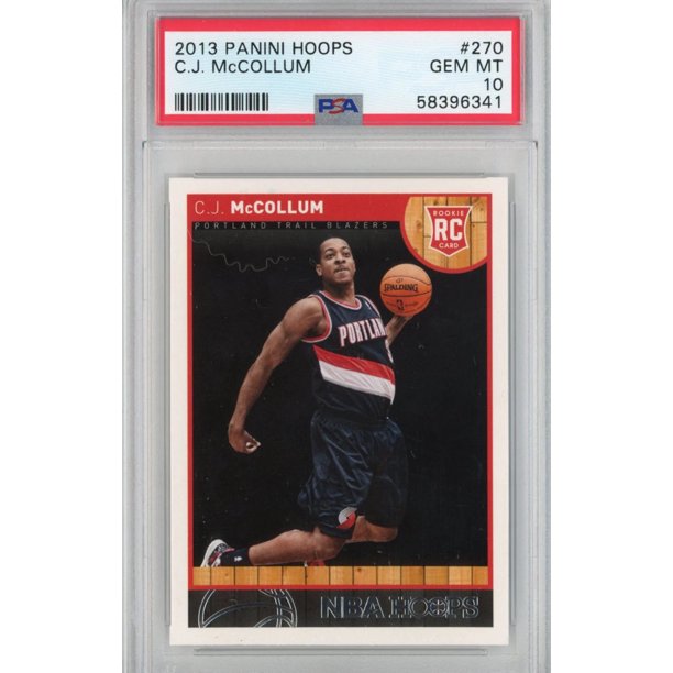 Graded 2013-14 Panini Hoops CJ C.J. McCollum #270 Rookie RC Basketball Card PSA 10 Gem Mint ...