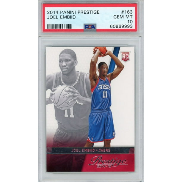 Graded 2014-15 Panini Prestige Joel Embiid #163 Rookie RC Basketball ...