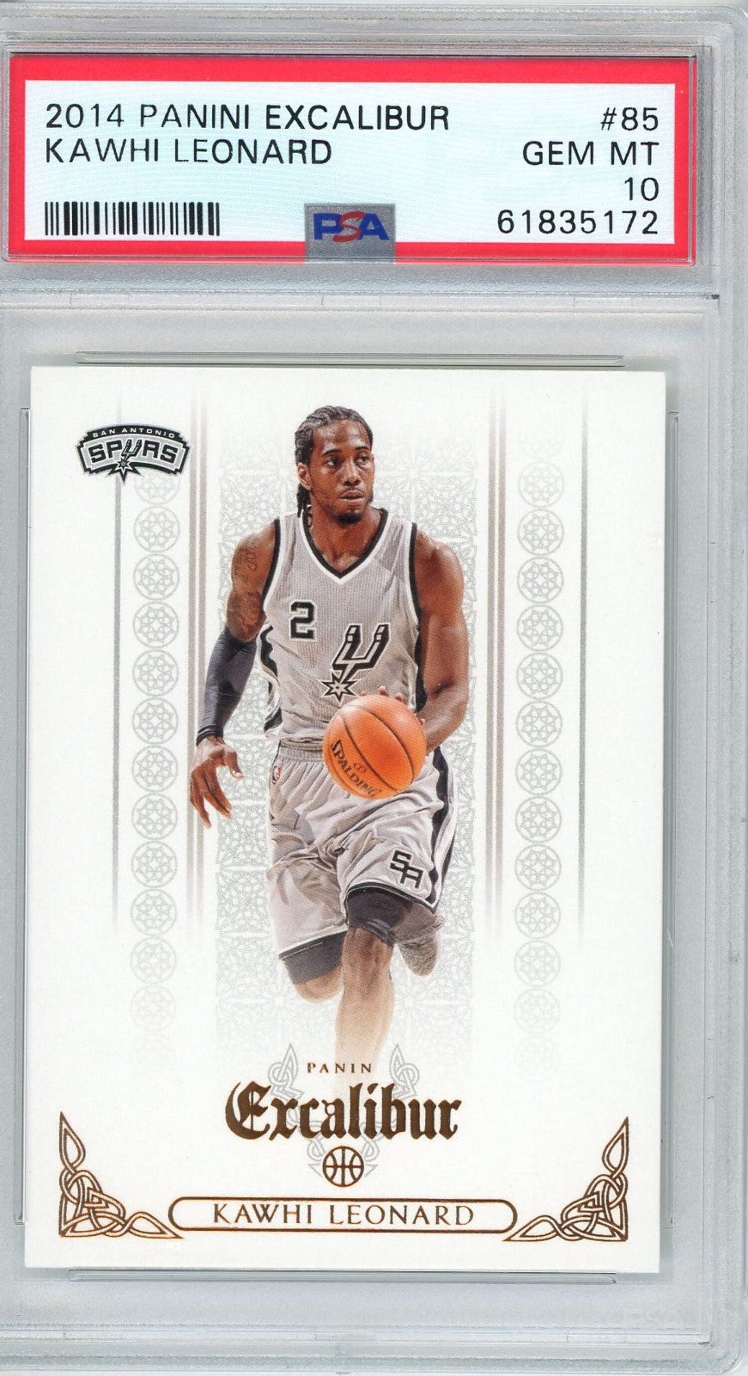 Graded 2014 Panini Excalibur Kawhi Leonard #85 Basketball Card PSA 10 ...
