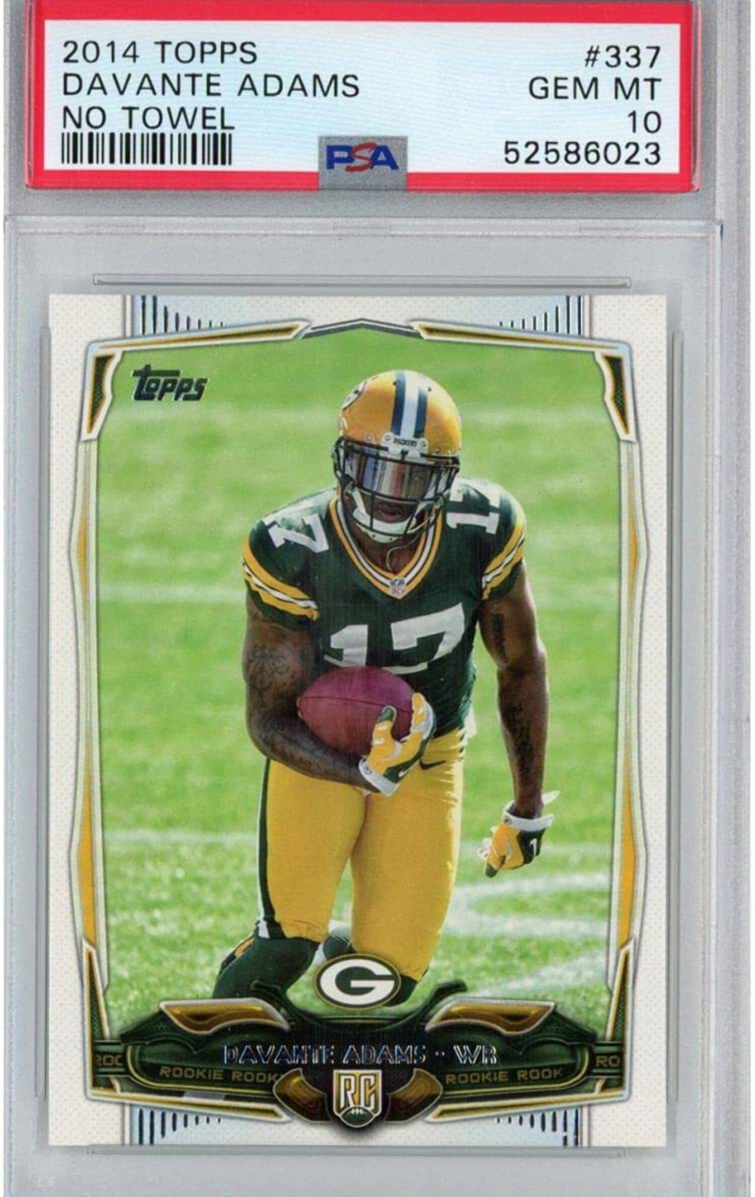 Graded 2014 Topps Davante Adams #337 No Towel Rookie RC Football Card ...