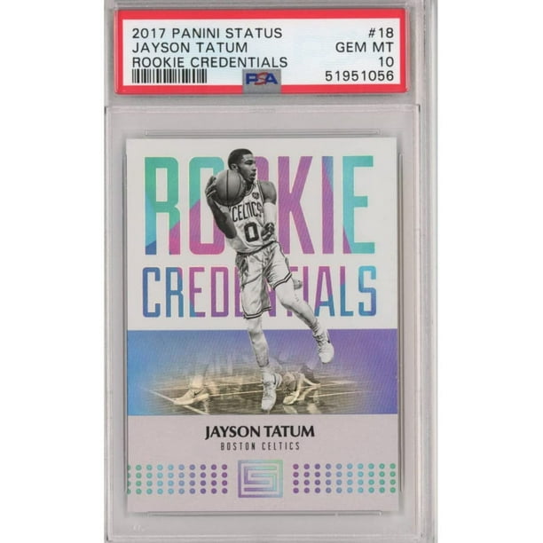 Graded 2017-18 Panini Status Jayson Tatum #18 Rookie Credentials RC ...