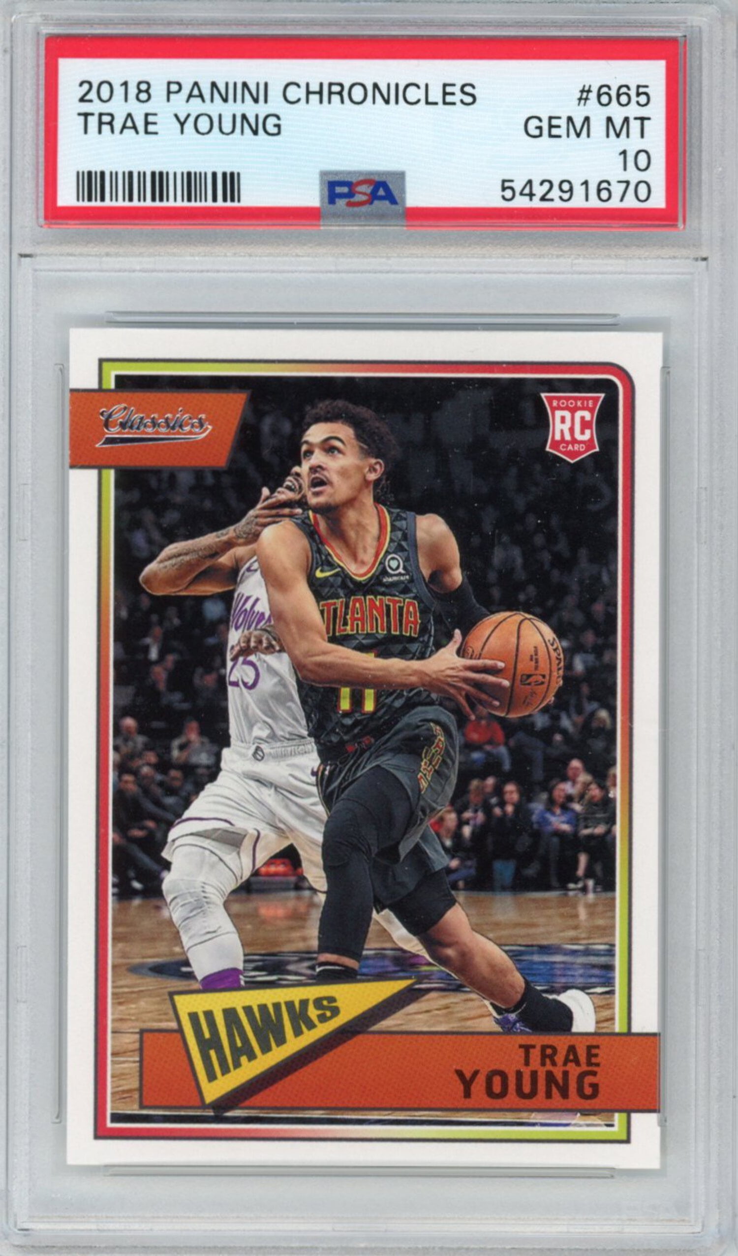 Graded 2018-19 Panini Chronicles Trae Young #665 Rookie RC Basketball ...