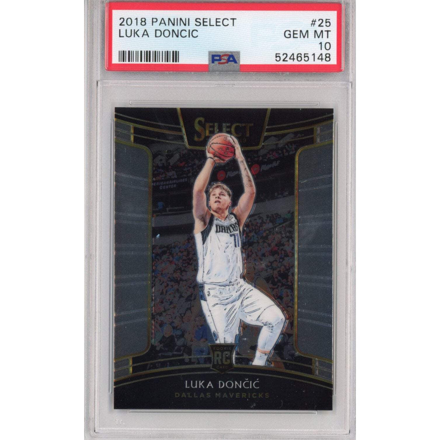 Graded 2018-19 Panini Select Luka Doncic #25 Rookie RC Basketball Card ...