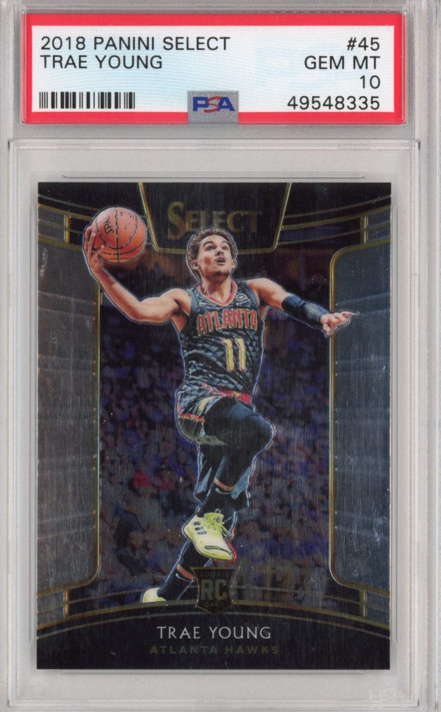 Graded 2018-19 Panini Select Trae Young #45 Concourse Rookie RC ...