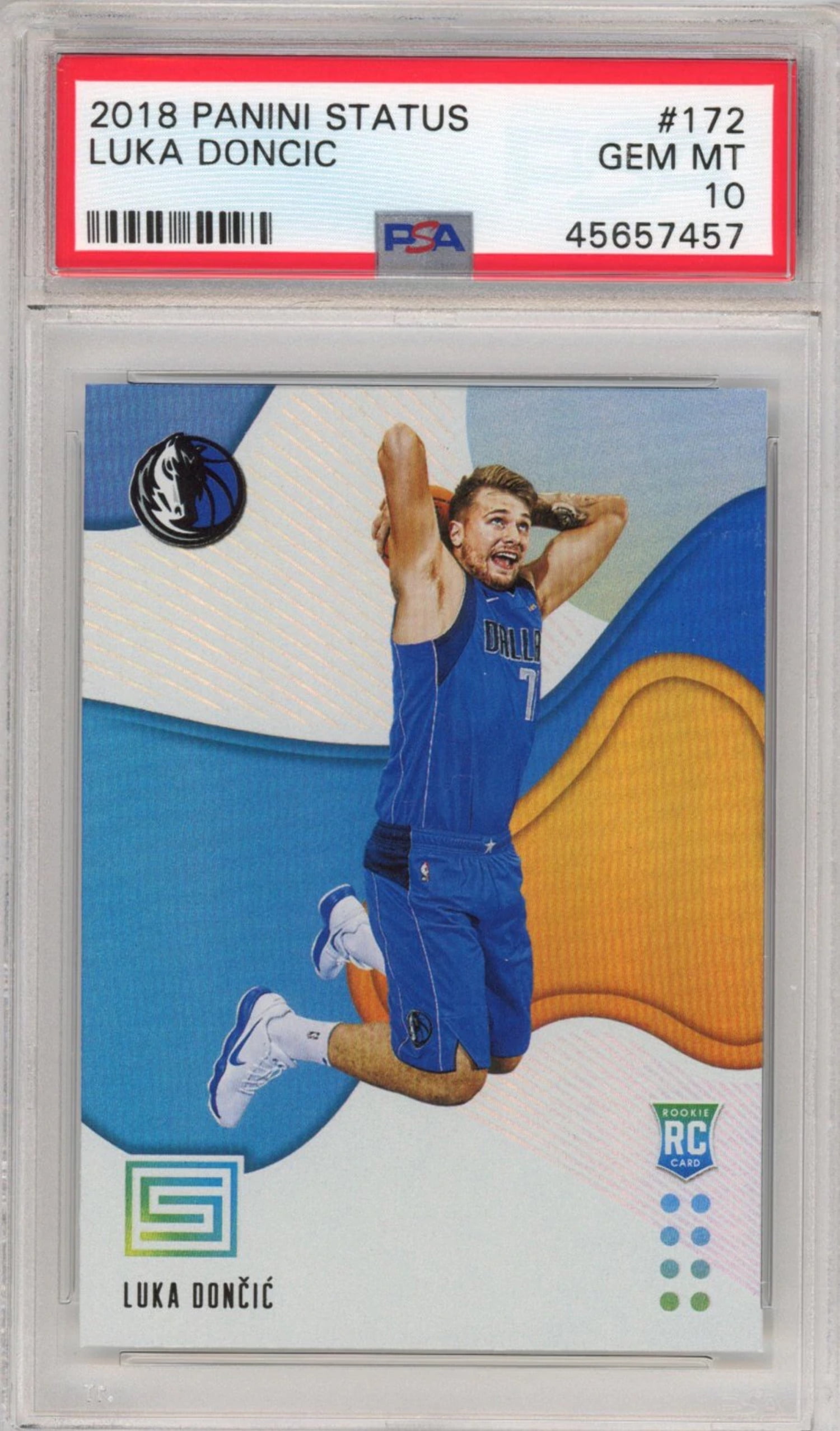 Graded 2018-19 Panini Status Luka Doncic #172 Rookie RC Basketball Card ...