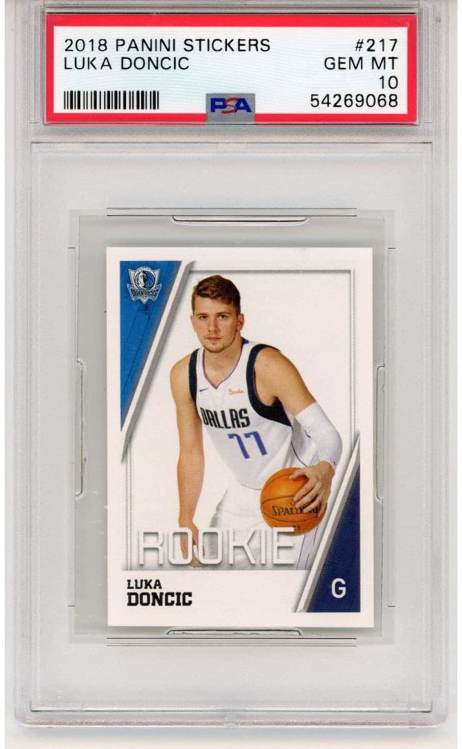 Graded 2018-19 Panini Stickers Luka Doncic #217 Rookie RC Basketball ...