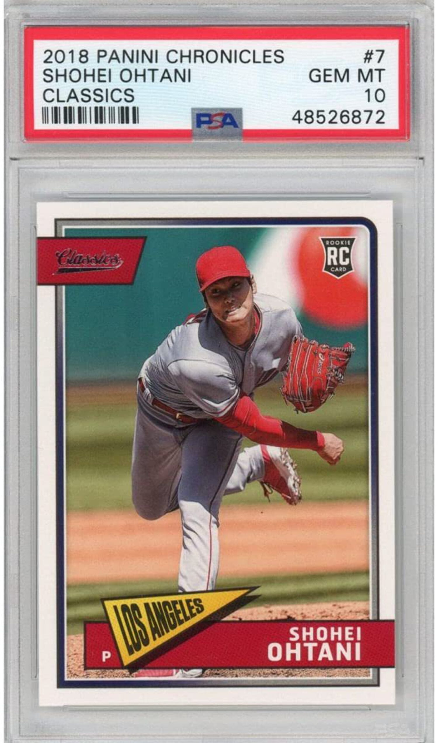Graded 2018 Panini Chronicles Classics Shohei Ohtani #7 Rookie RC ...