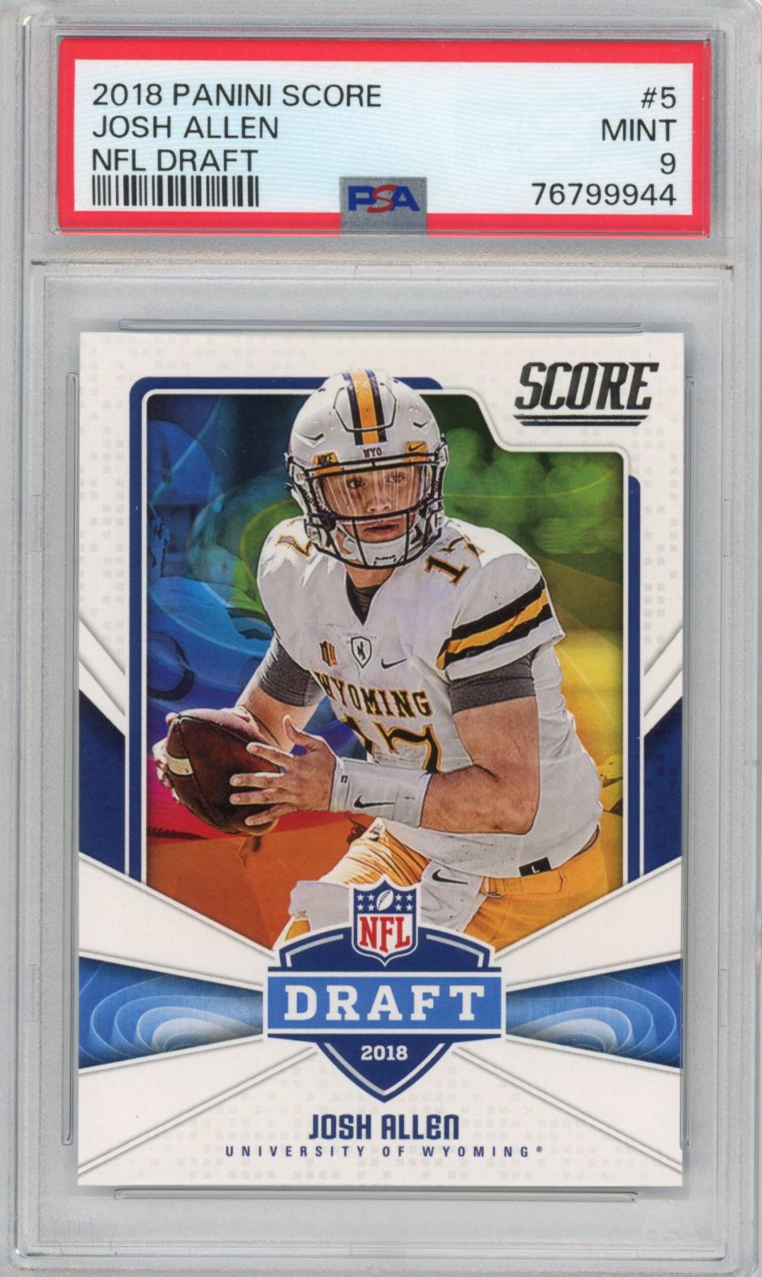 Graded 2018 Panini Score Josh Allen #5 NFL Draft Rookie RC Football ...