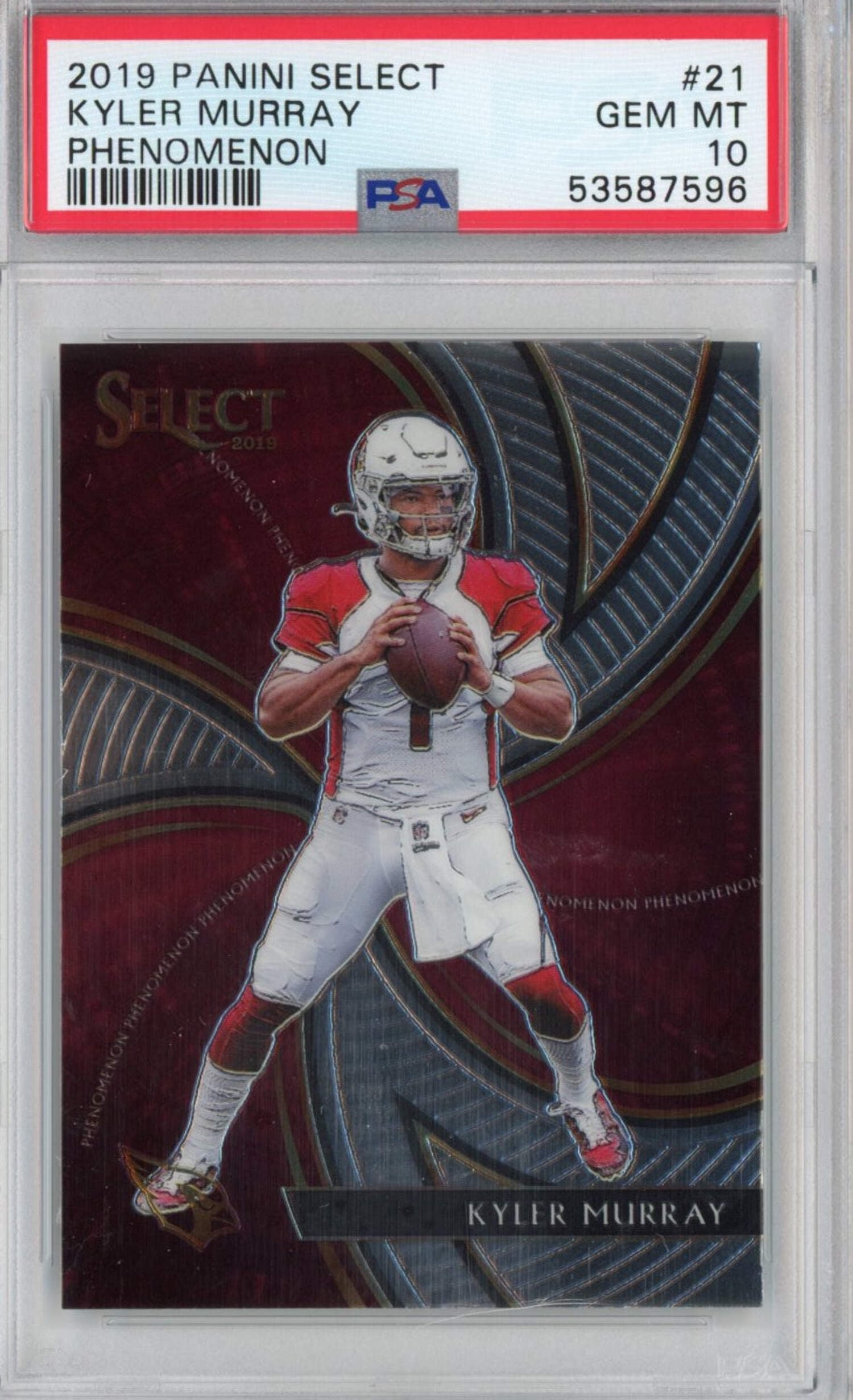 Graded 2019 Panini Select Kyler Murray #21 Rookie Phenomenon RC ...