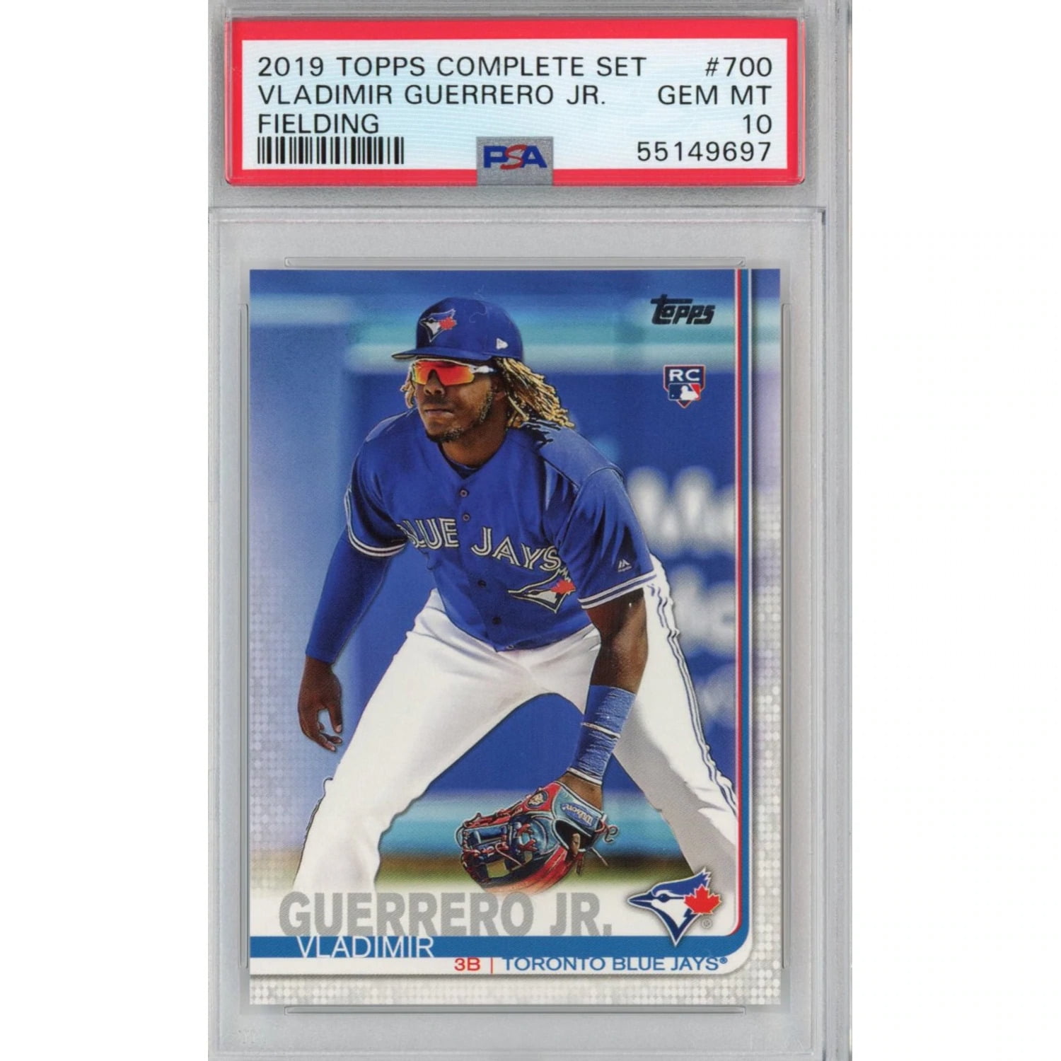 Graded 2019 Topps Complete Set Vladimir Vlad Guerrero Jr. #700 Fielding ...