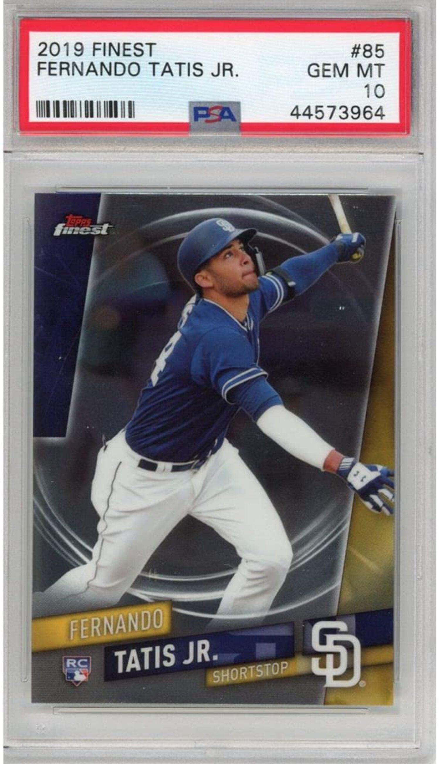 Graded 2019 Topps Finest Fernando Tatis Jr. #85 Rookie RC Baseball Card ...