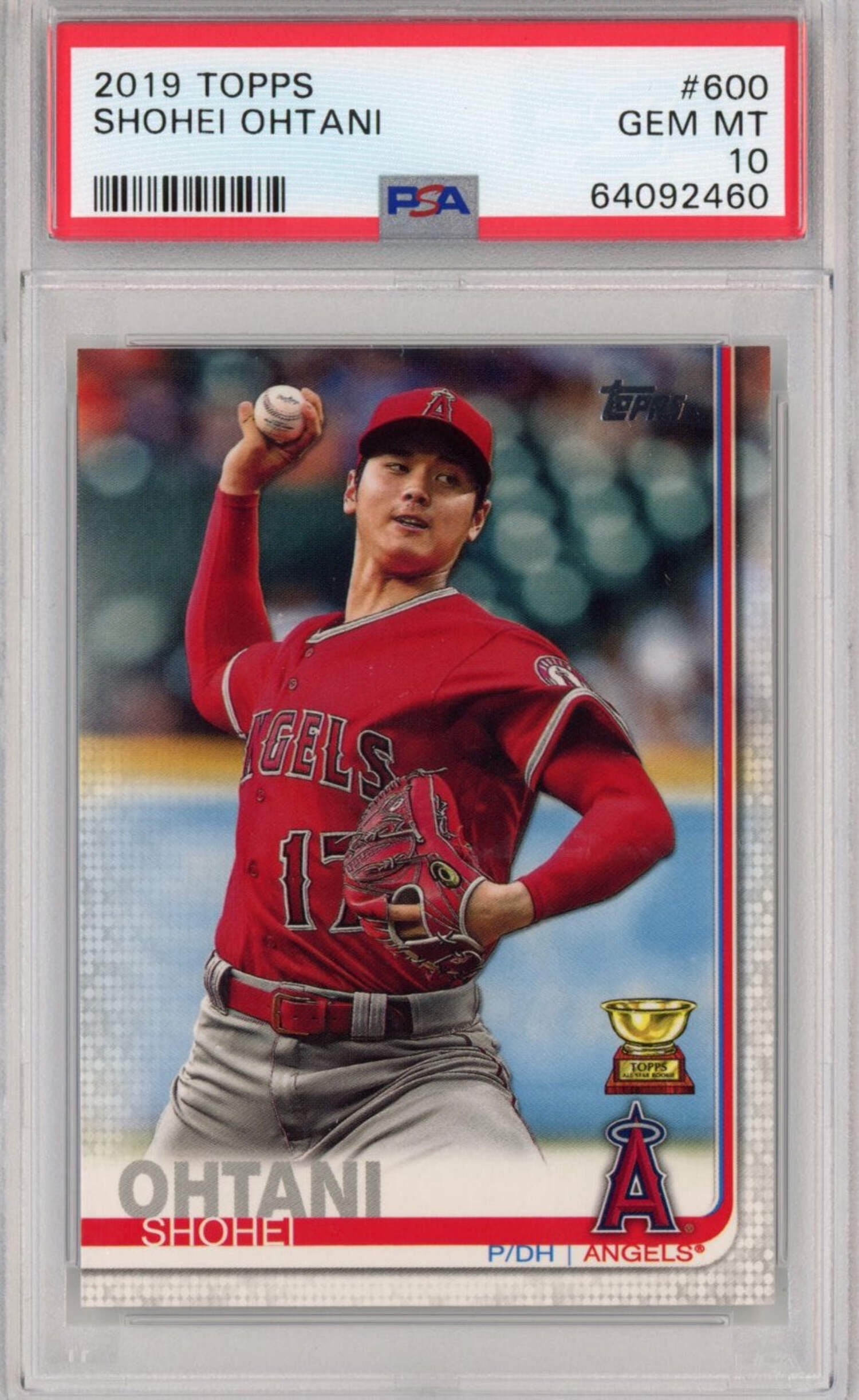 Graded 2019 Topps Shohei Ohtani #600 Rookie Cup RC Baseball Card PSA 10 Gem Mint - Walmart.com