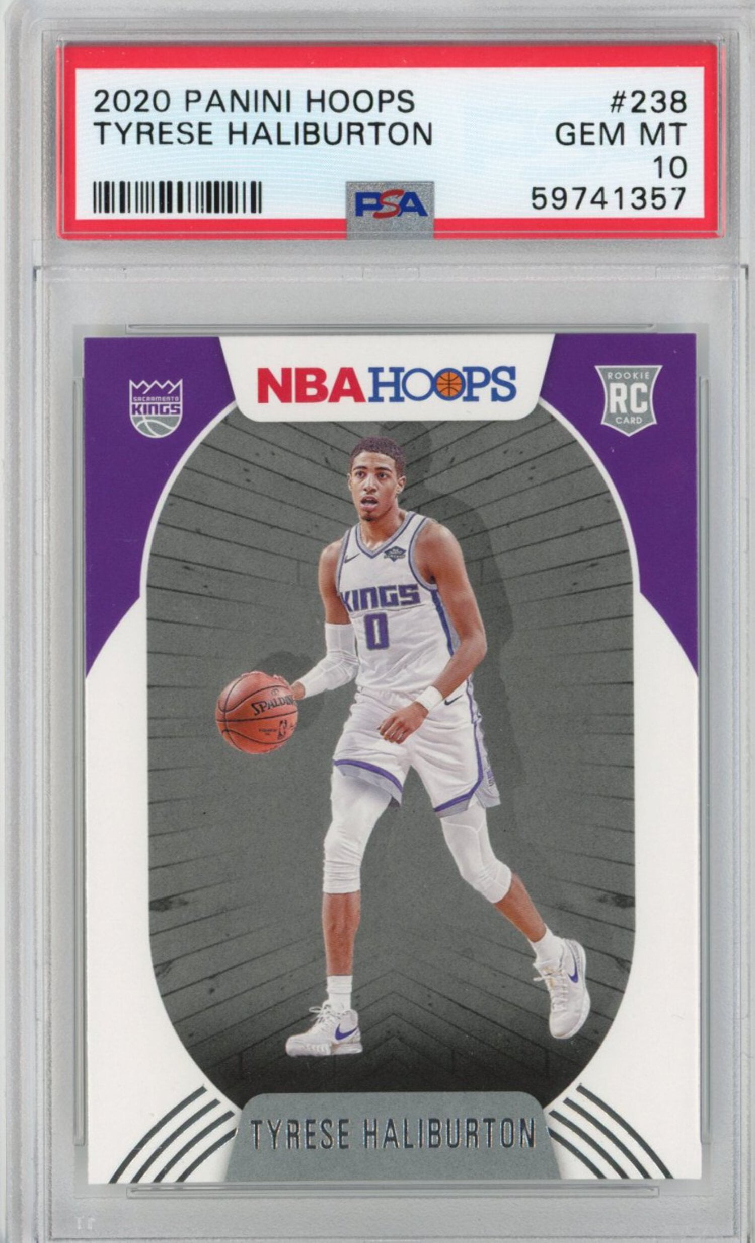 Graded 2020-21 Panini Hoops Tyrese Haliburton #238 Rookie RC Basketball ...