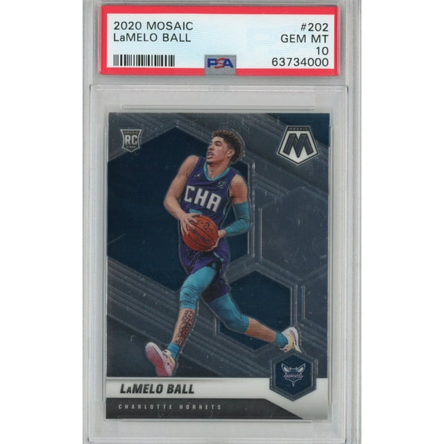 Graded 2020-21 Panini Mosaic LaMelo Ball #202 Rookie RC Basketball Card ...