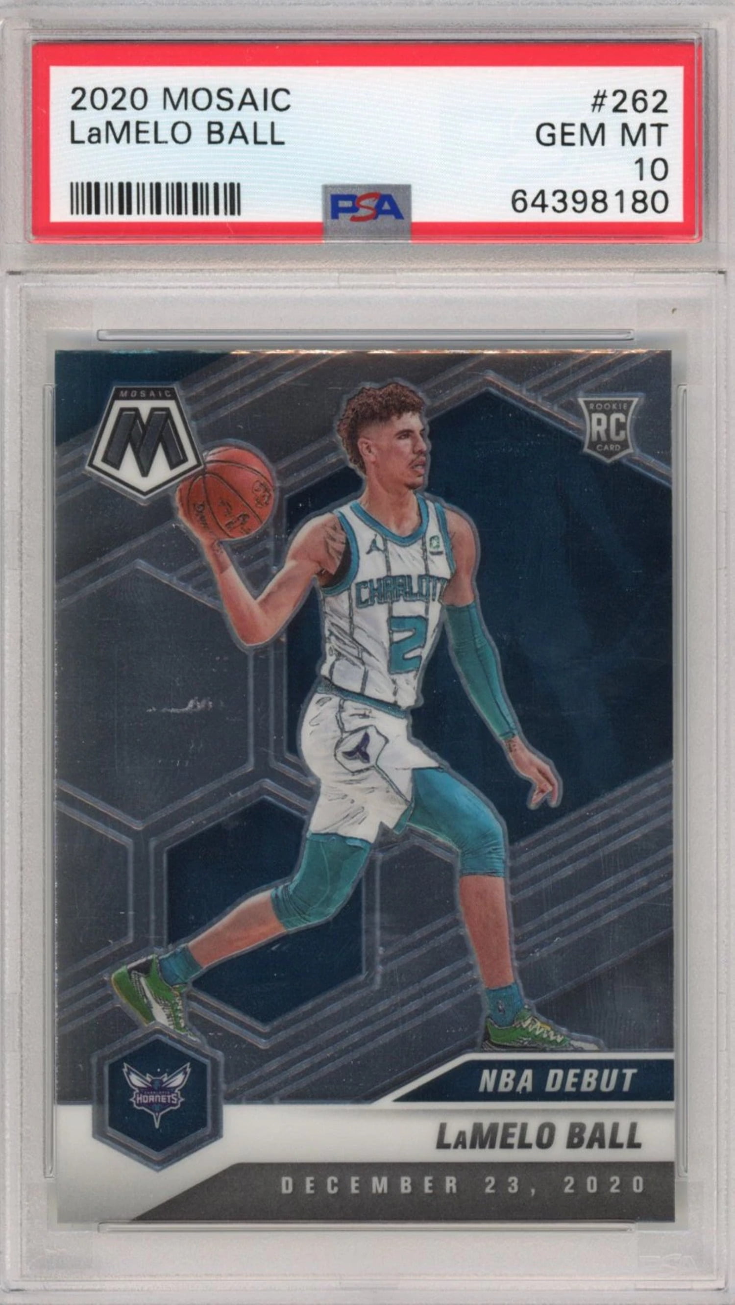 Graded 2020-21 Panini Mosaic LaMelo Ball #262 Rookie RC Basketball Card ...