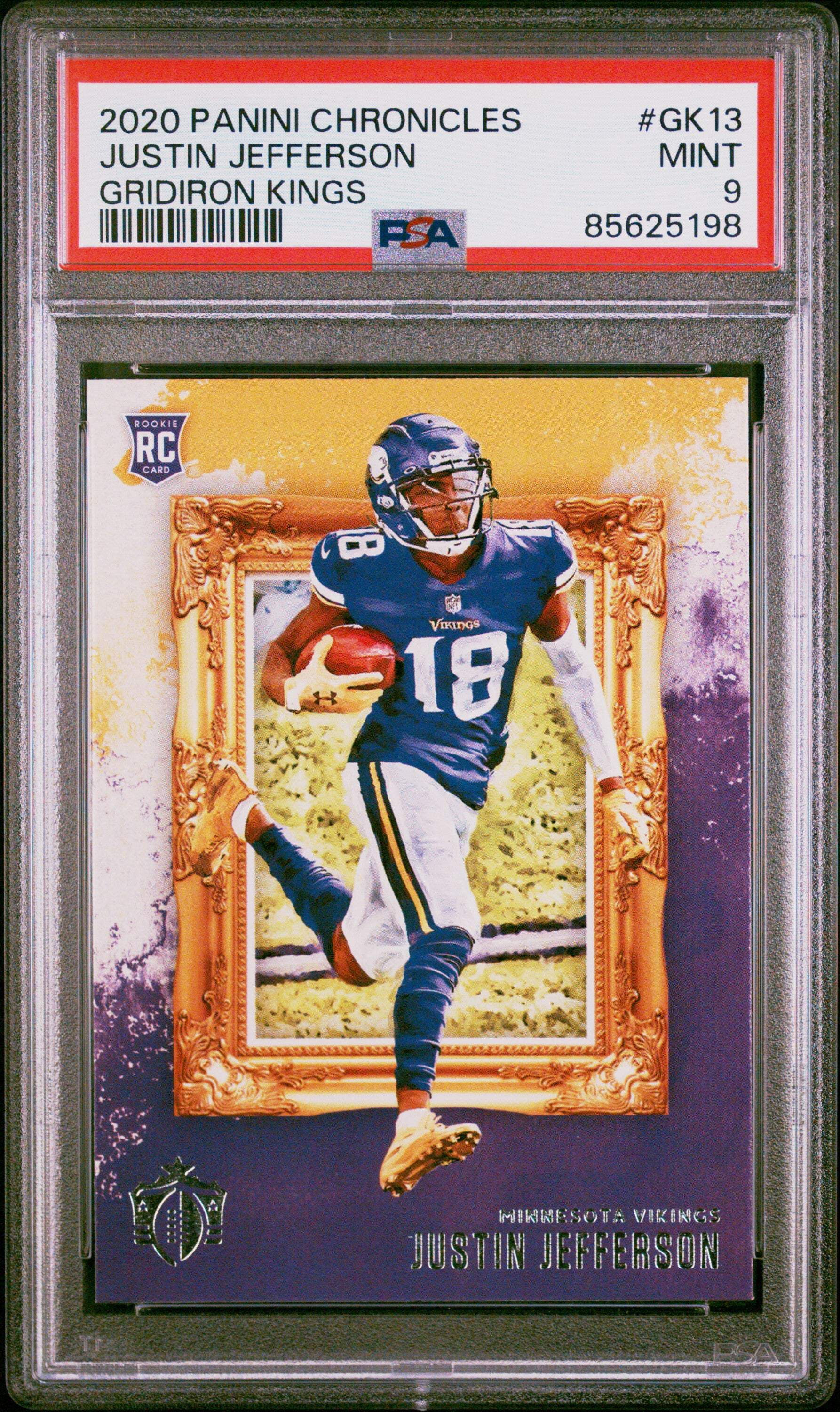 Graded 2020 Panini Chronicles Justin Jefferson #GK13 Gridiron Kings ...