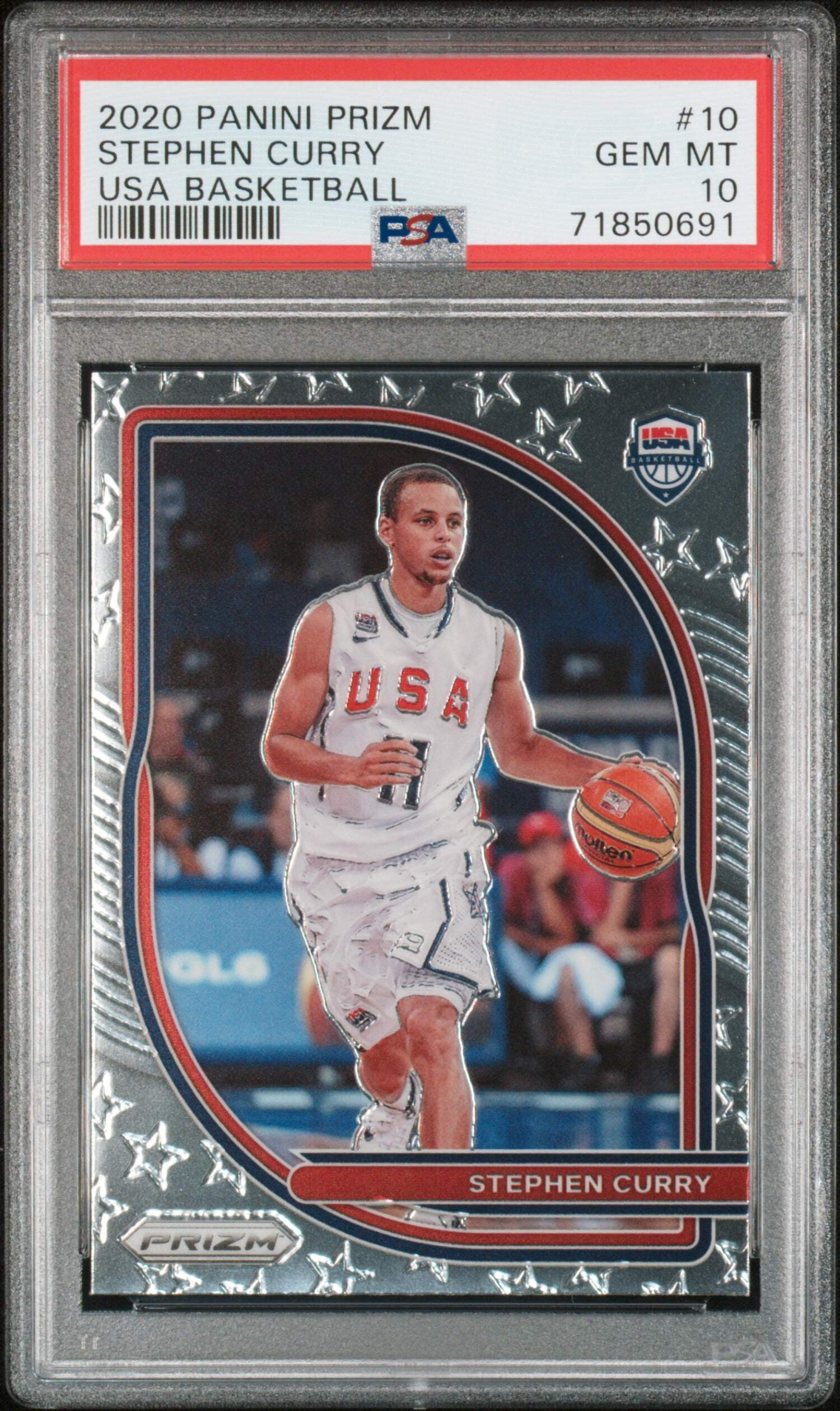 Graded 2020 Panini Prizm Stephen Curry #10 USA Basketball Card PSA 10 ...