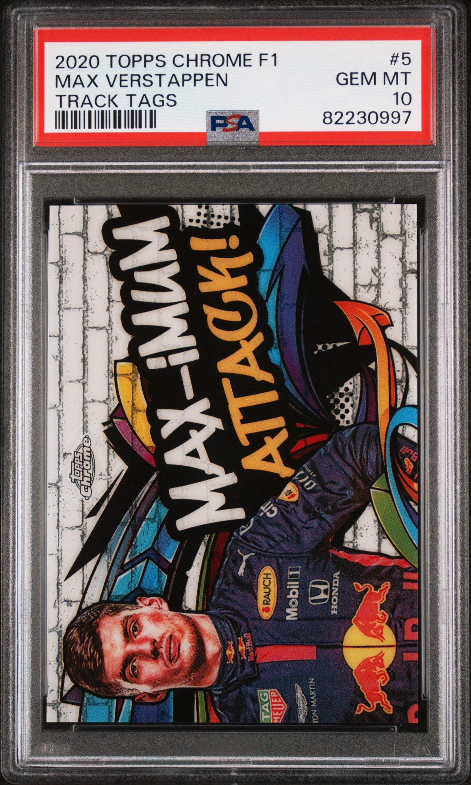 Graded 2020 Topps Chrome F1 Max Verstappen #5 Track Tags F1 Racing Card ...