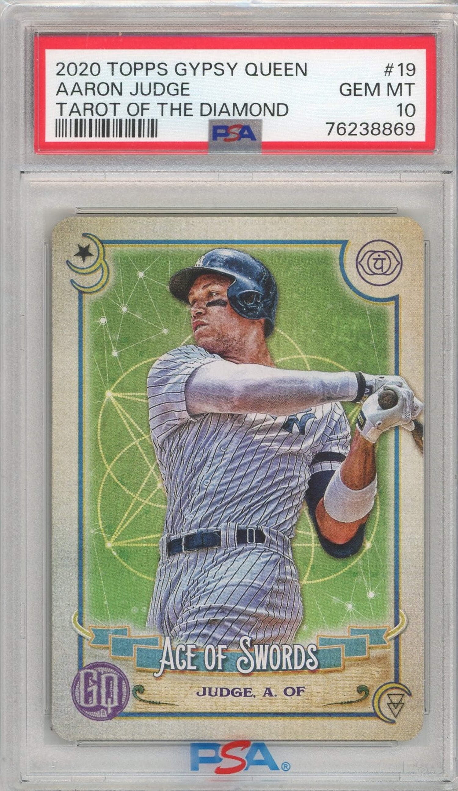 Graded 2020 Topps Gypsy Queen Aaron Judge #19 Tarot Of The Diamond ...