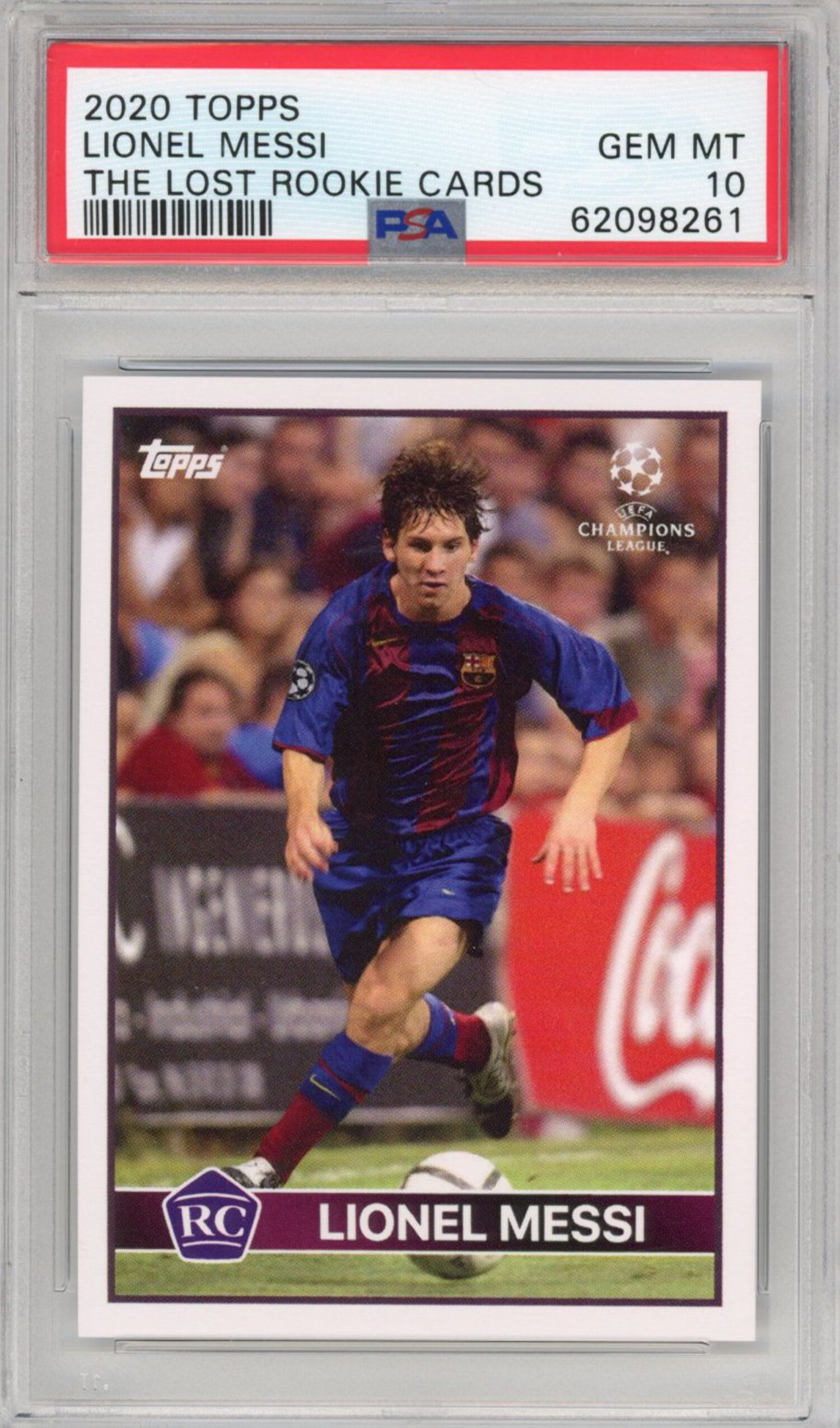 Graded 2020 Topps Lionel Messi The Lost Rookie Cards RC Soccer Card PSA ...