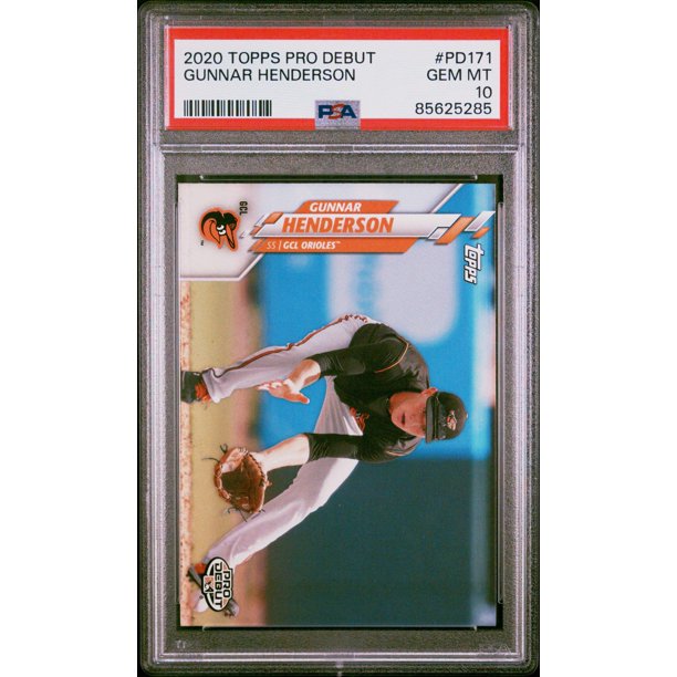 Graded 2020 Topps Pro Debut Gunnar Henderson #PD171 Rookie RC Baseball ...