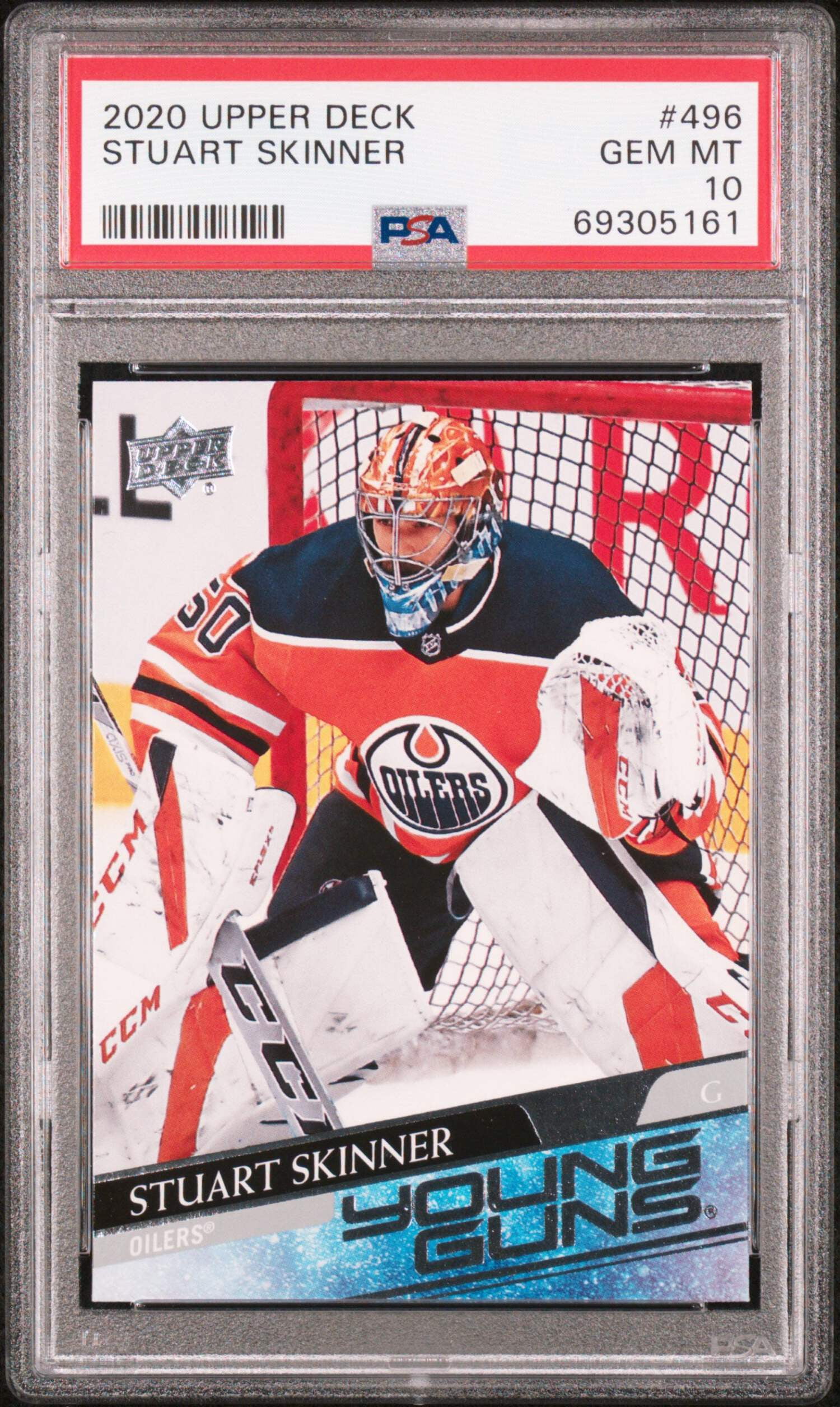 Graded 2020 Upper Deck Stuart Skinner #496 Rookie Class RC Hockey Card ...