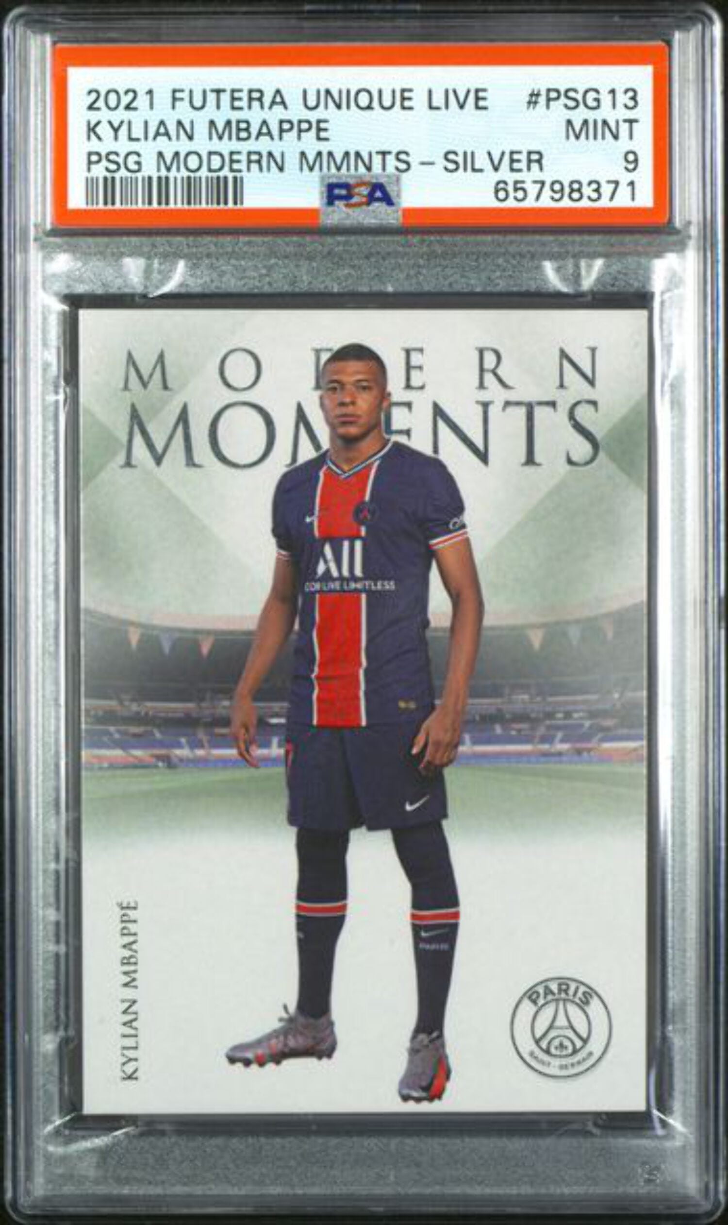 Graded 2021 Futera Unique Live PSG Modern Moments Kylian Mbappe #PSG13 ...