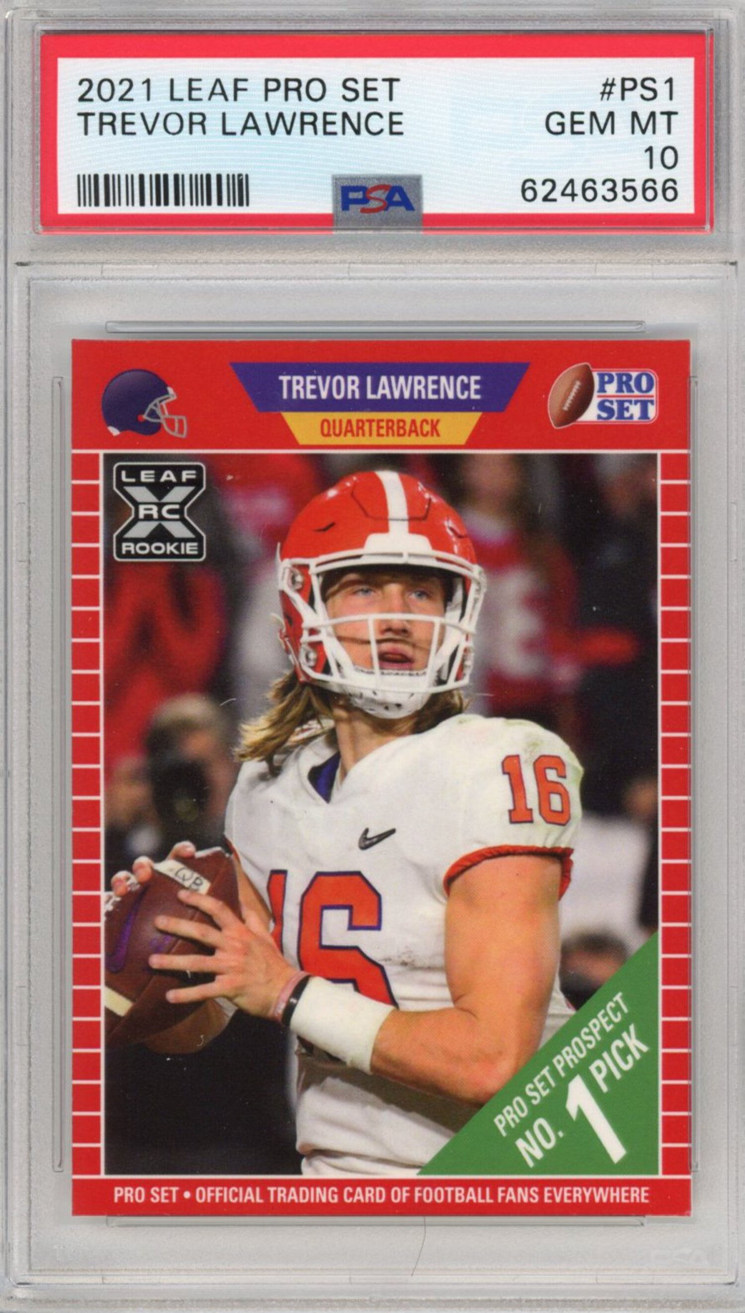 Leaf 2021 Pro Set Trevor Lawrence #PS1 Rookie RC Sports Trading ...