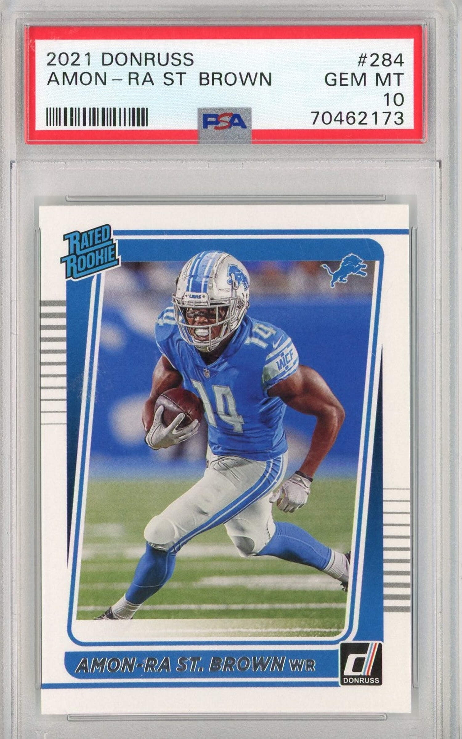 Graded 2021 Panini Donruss Amon-Ra St. Brown #284 Rookie RC Football ...