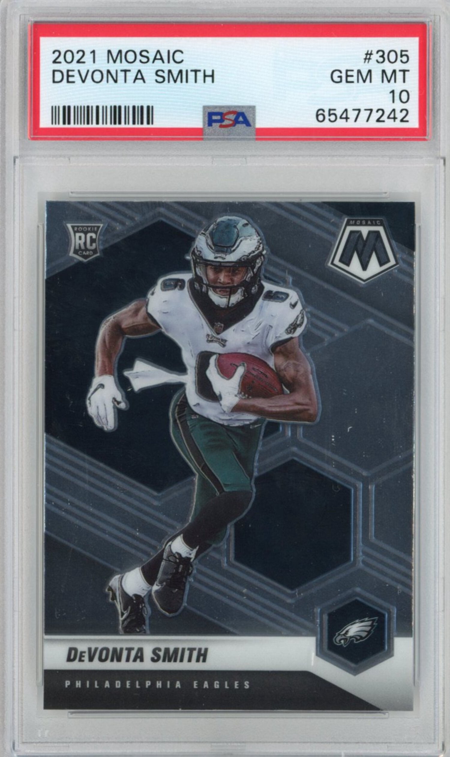 Graded 2021 Panini Mosaic DeVonta Smith #305 Rookie RC Football Card ...