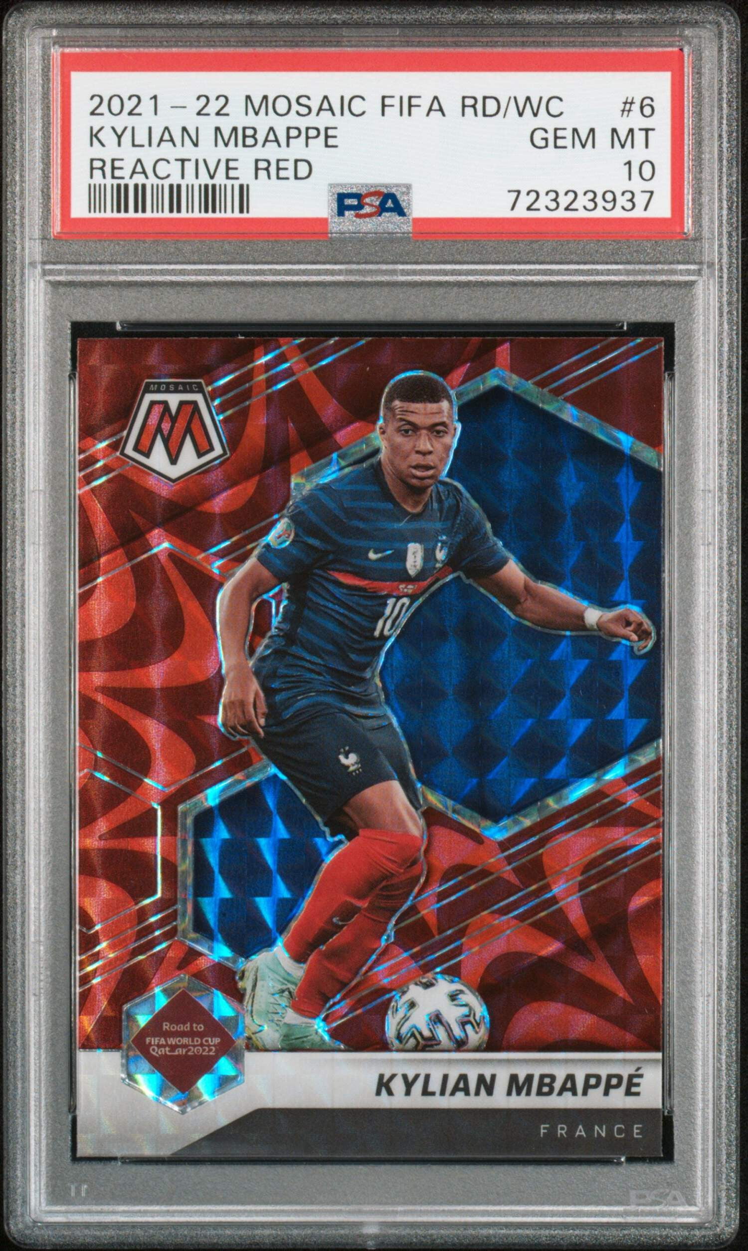 Graded 2021 Panini Mosaic FIFA Road to World Cup Kylian Mbappe #6 ...