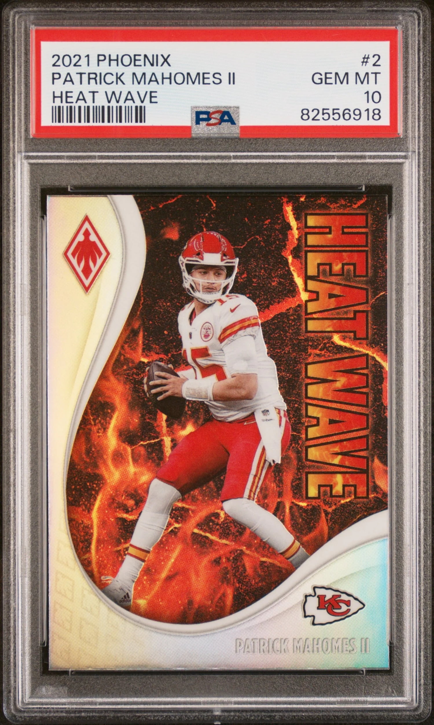 Graded 2021 Panini Phoenix Patrick Mahomes II #2 Heat Wave Football ...