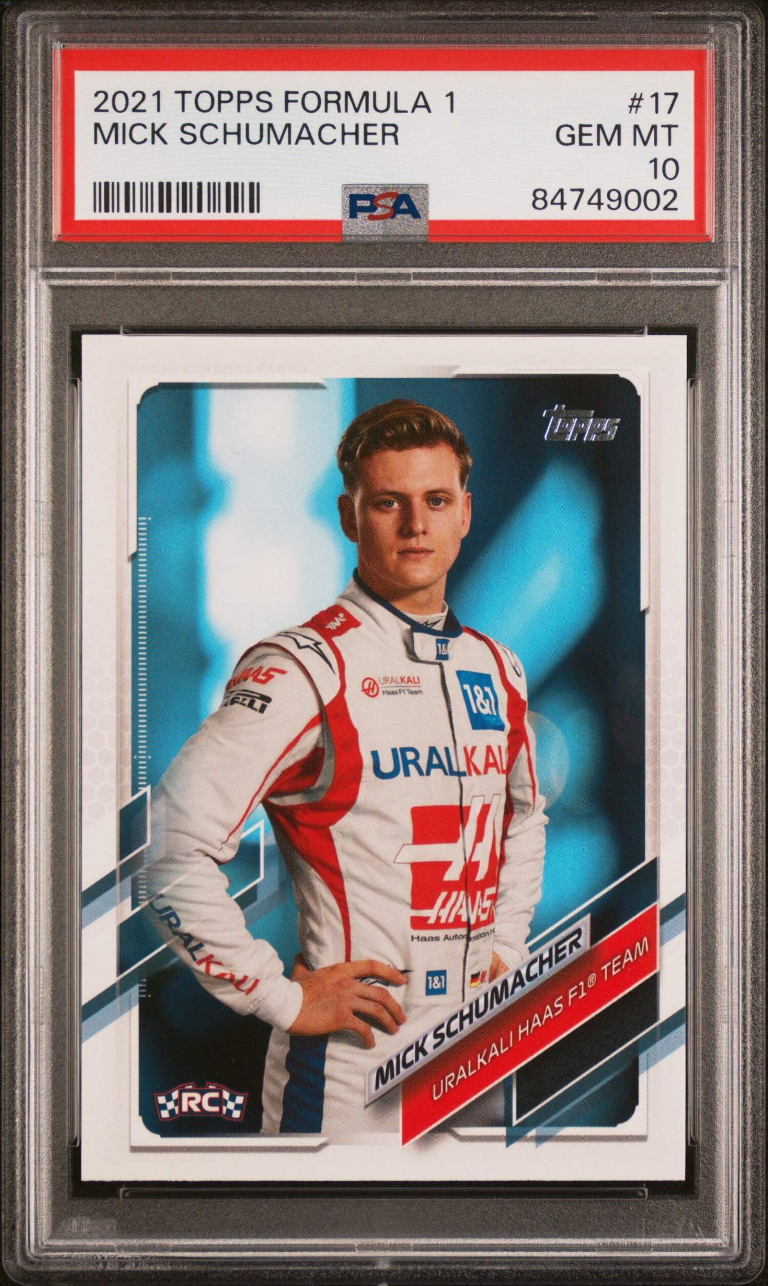 Graded 2021 Topps Formula 1 Mick Schumacher #17 Rookie RC F1 Racing ...