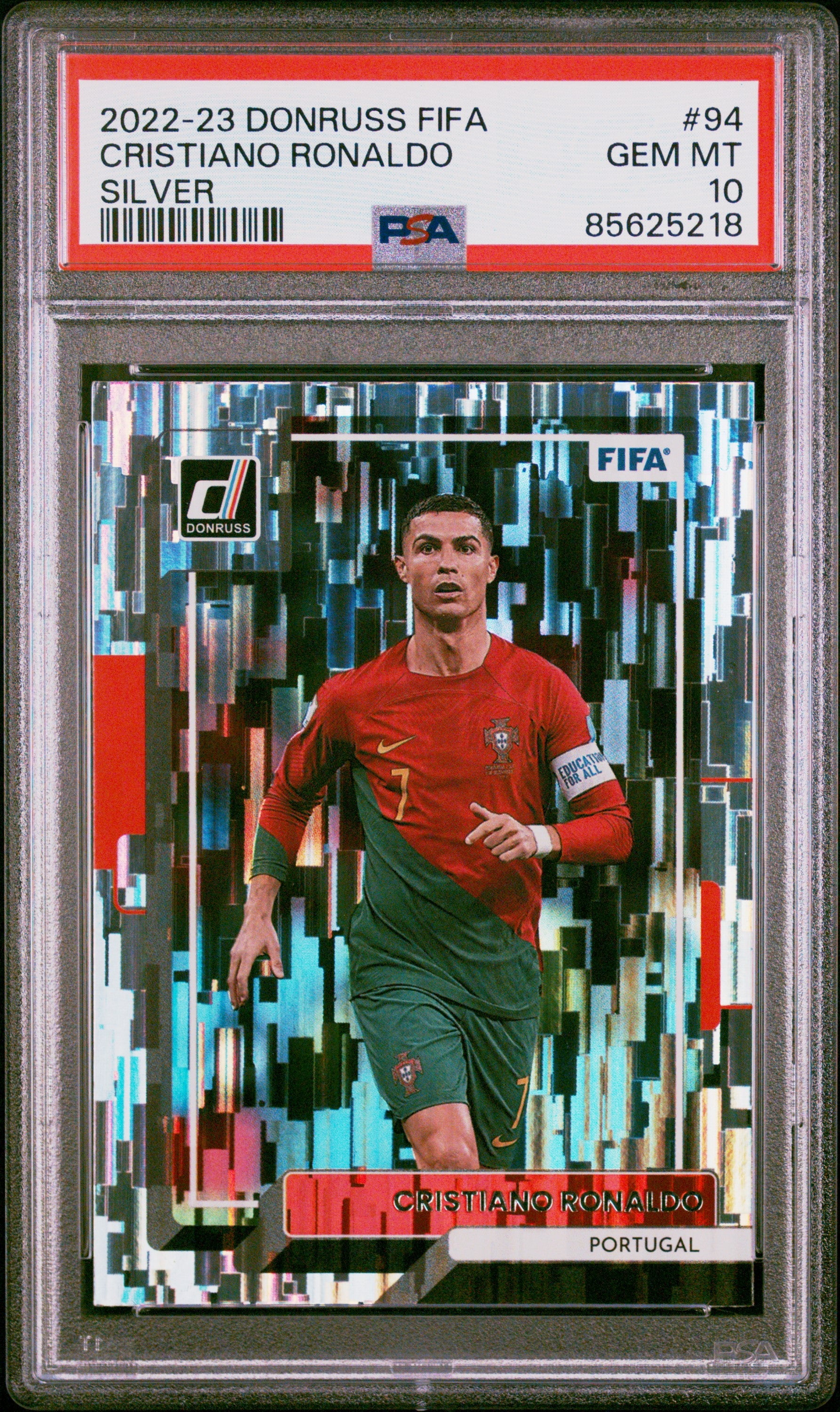 Graded 2022 Donruss FIFA Cristiano Ronaldo #94 Silver Soccer Card PSA ...