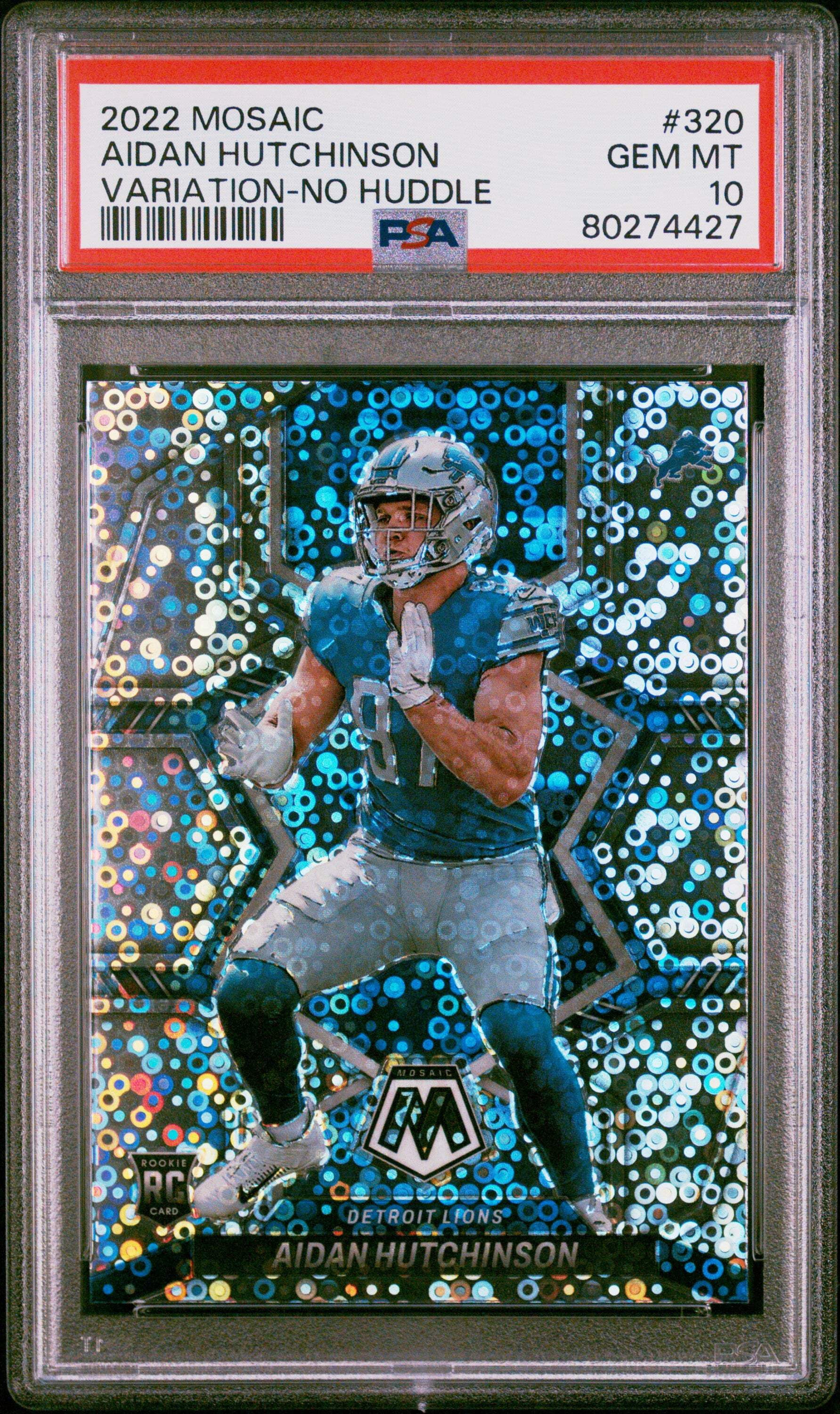Graded 2022 Panini Mosaic Aidan Hutchinson #320 Variation No Huddle ...