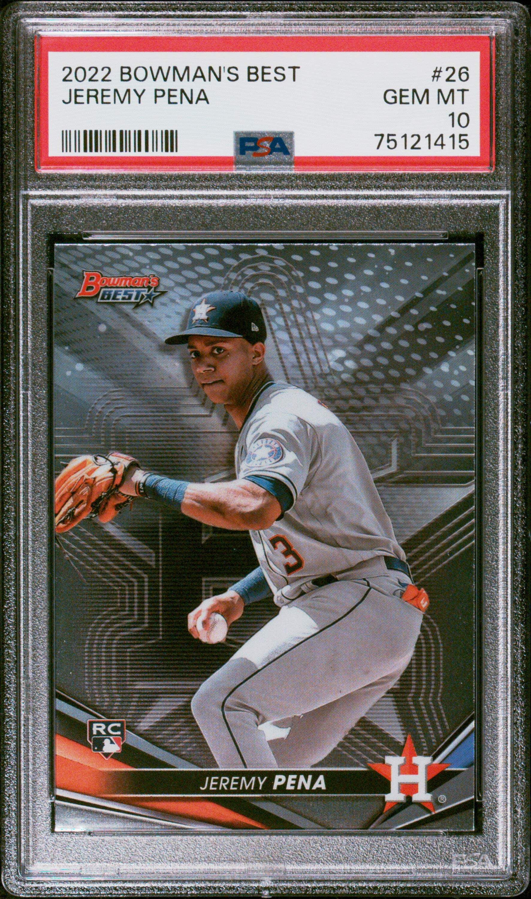 Graded 2022 Topps Bowmans Best Jeremy Pena #26 Rookie RC Baseball Card ...