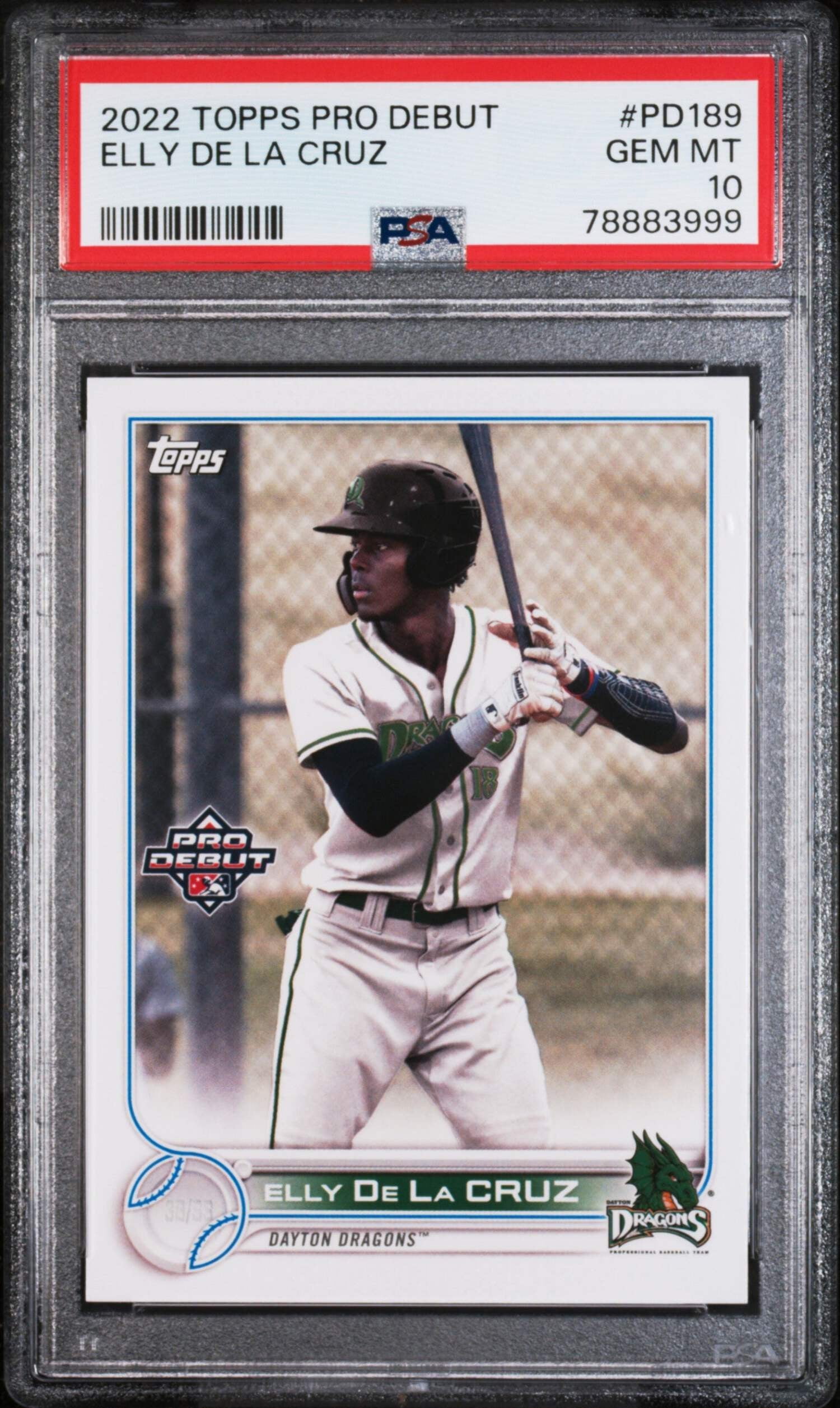 Graded 2022 Topps Pro Debut Elly De La Cruz #PD189 Rookie RC Baseball ...