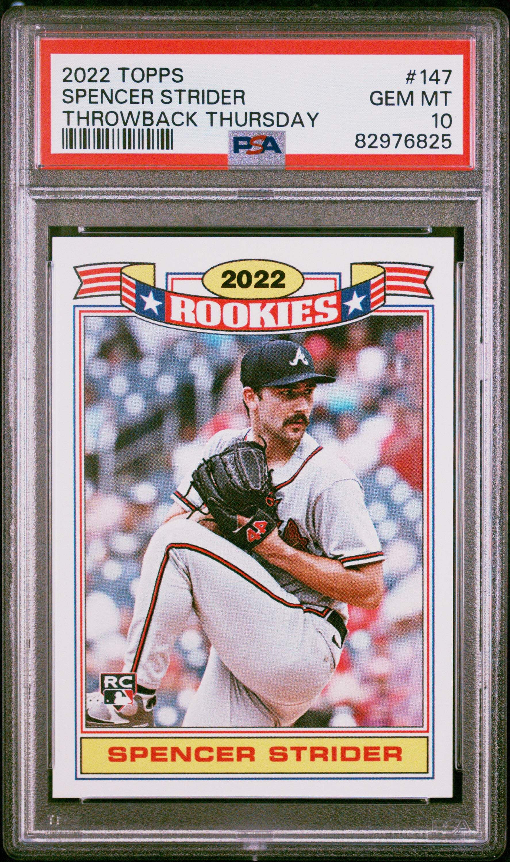 Graded 2022 Topps Spencer Strider #147 Throwback Thursday Rookie RC ...
